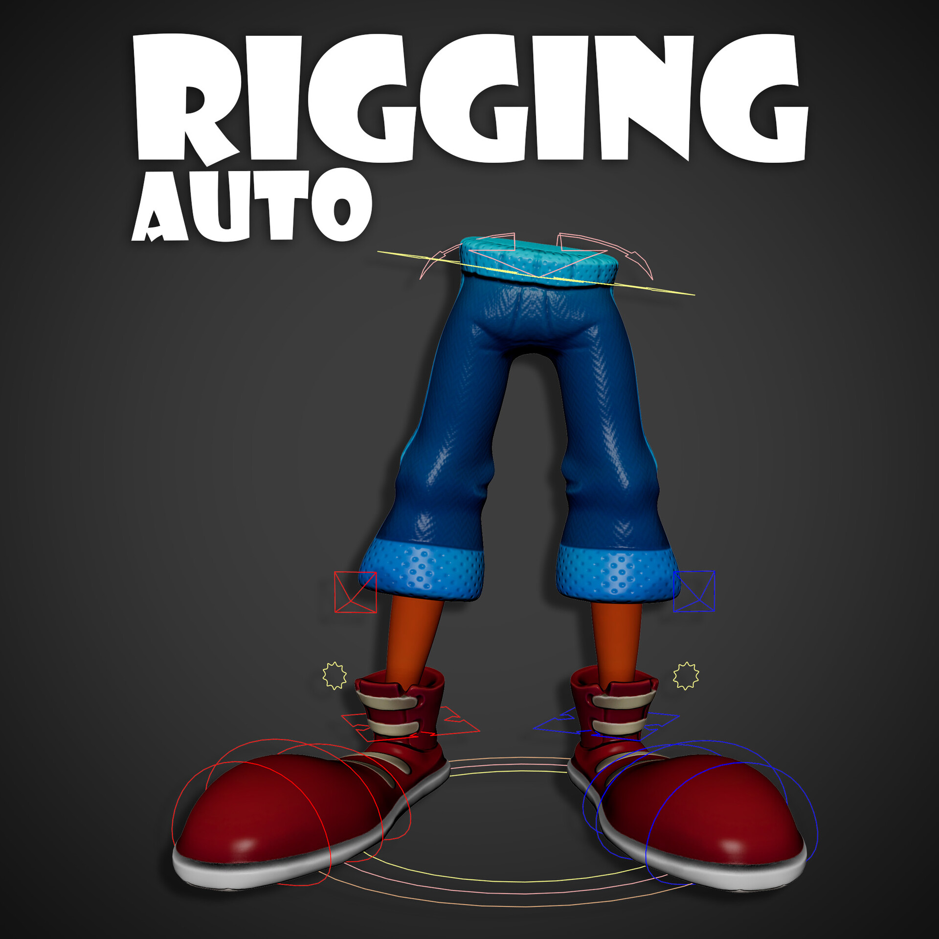 ArtStation - AUTO RIGGING PYTHON : The leg & foot