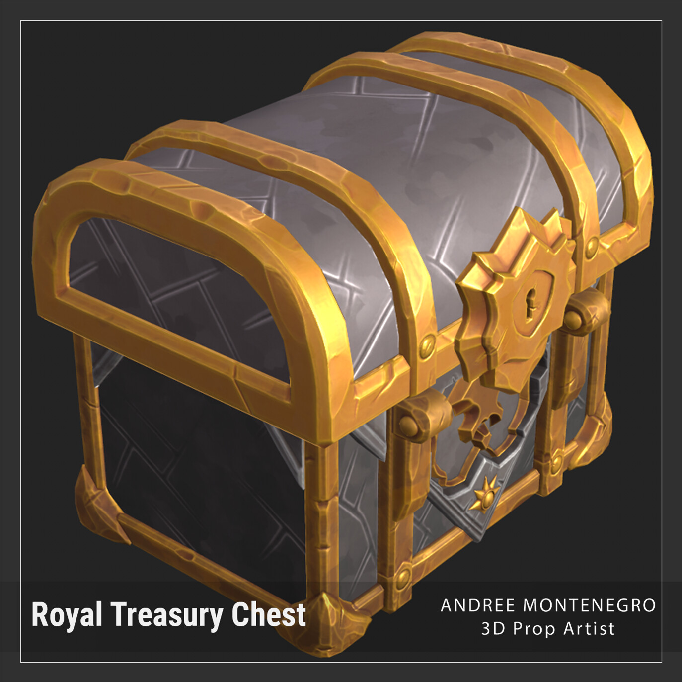 ArtStation - Royal Treasury Chest - Stylized Game Ready Prop