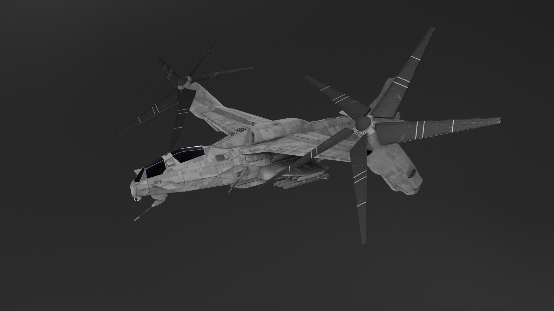 ArtStation - XV-128 Tiltrotor Gunship