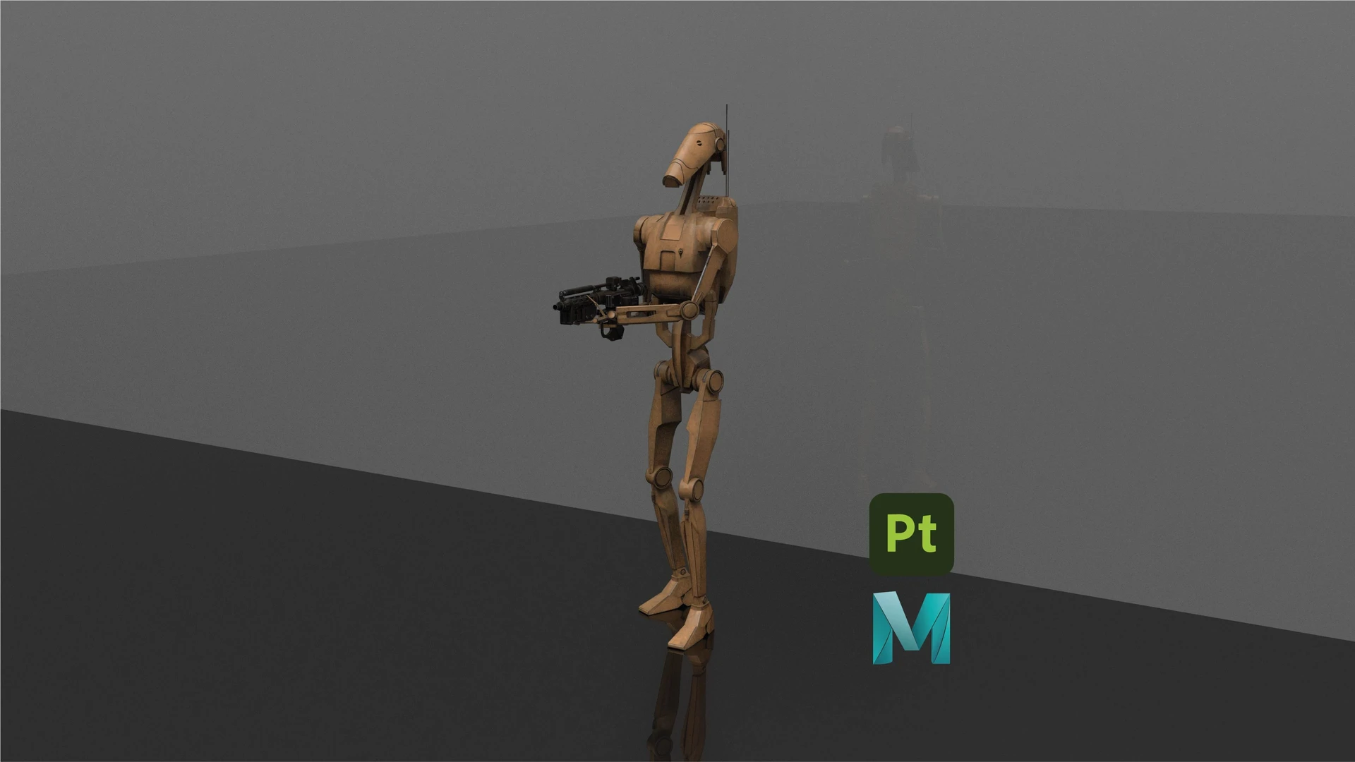 ArtStation - Star Wars B1 Battle Droid With E5 Blaster
