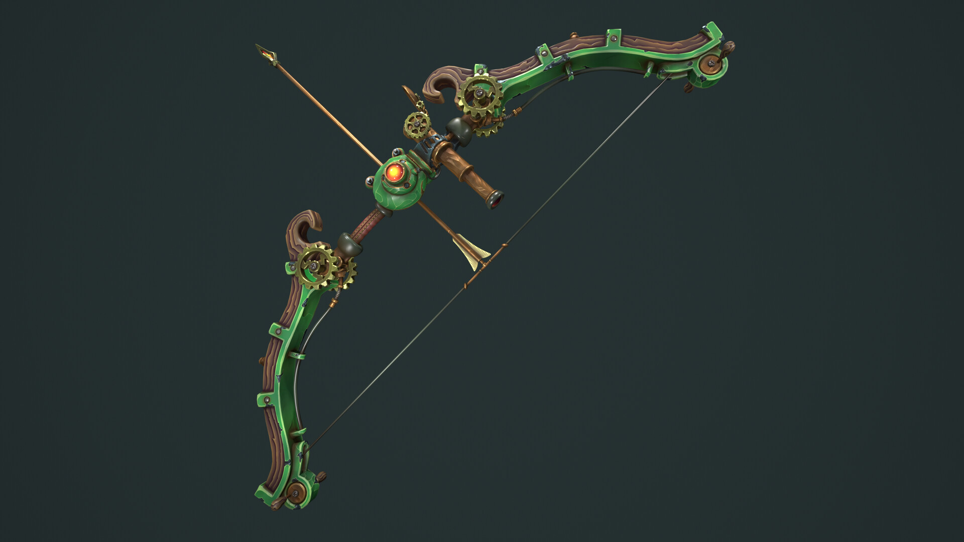 ArtStation - Steampunk bow quiver arrow spyglass