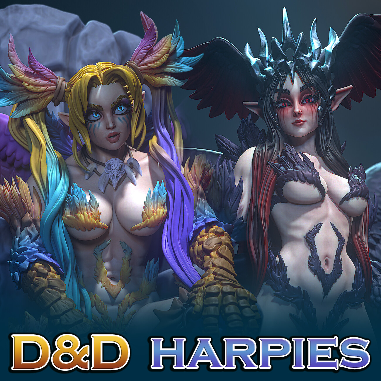 ArtStation - Harpies - Aethara and Kadula