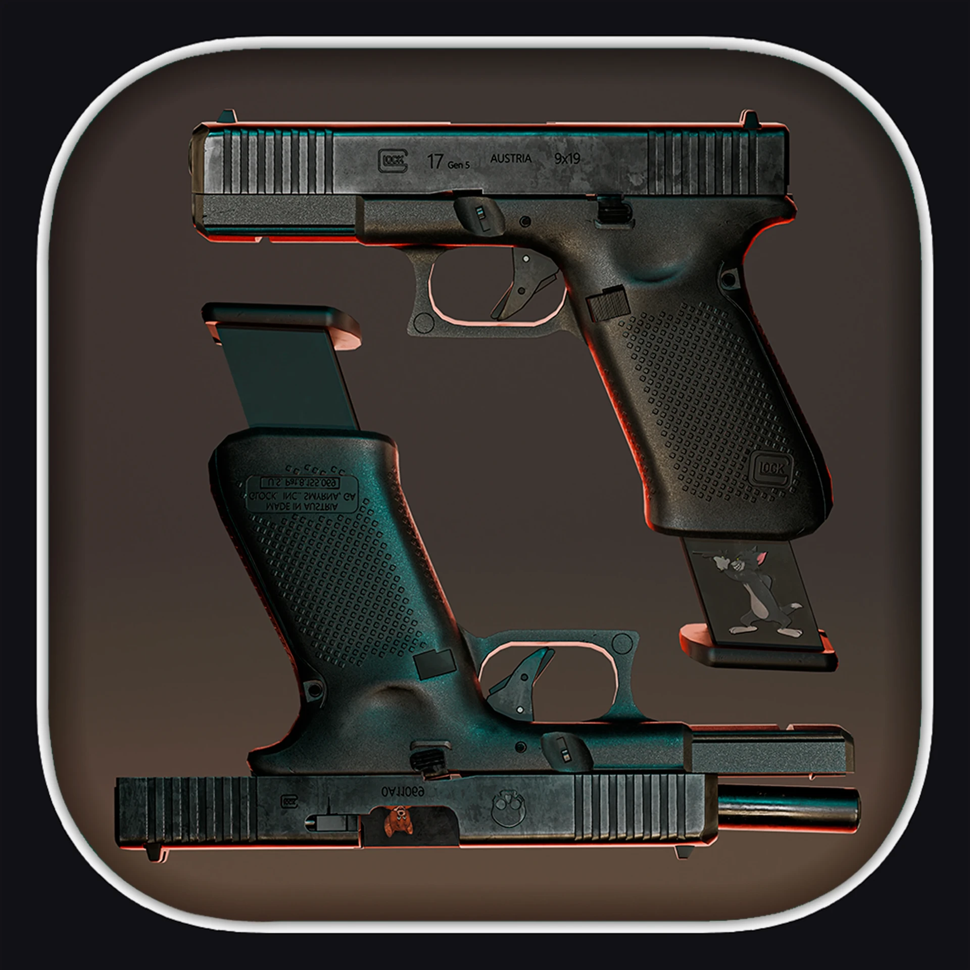 ArtStation - Glock 17 Gen 5 Tom & Jerry edition