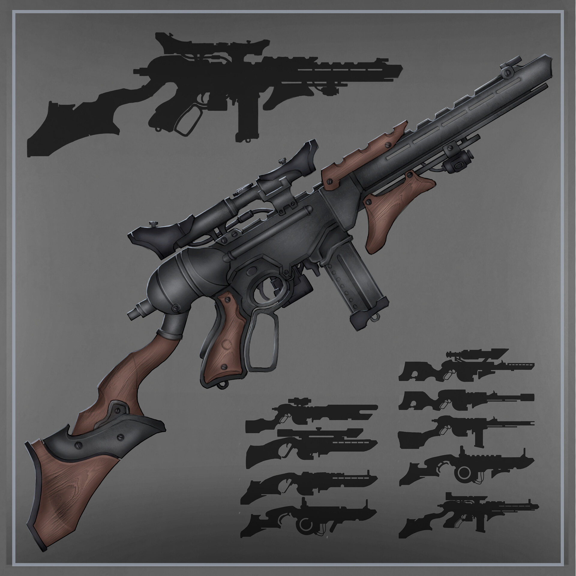 ArtStation - Dieselpunk gun - concept art