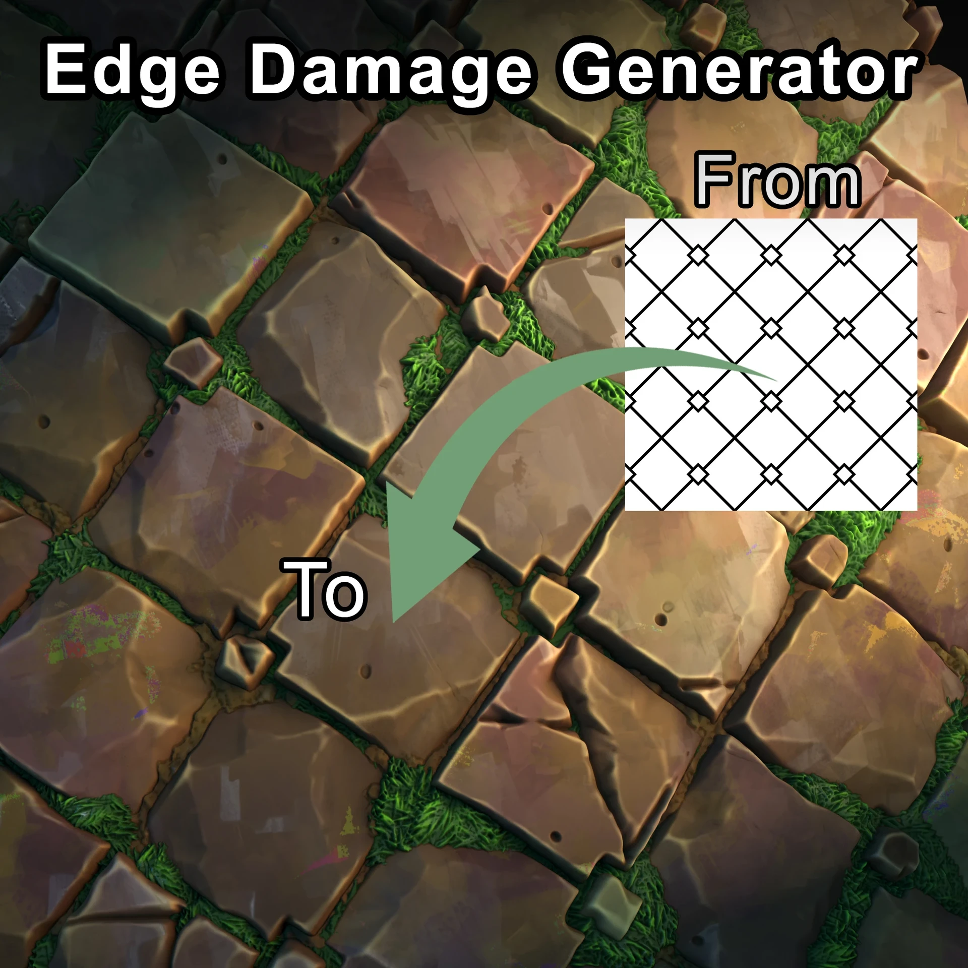 ArtStation - Stylized Tile and Edge Damage Generator