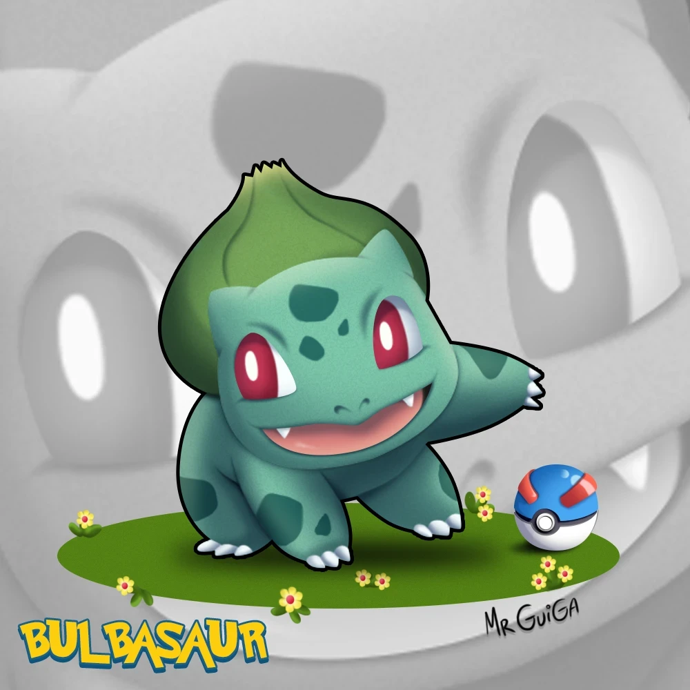 ArtStation - Bulbasaur 2D Painting