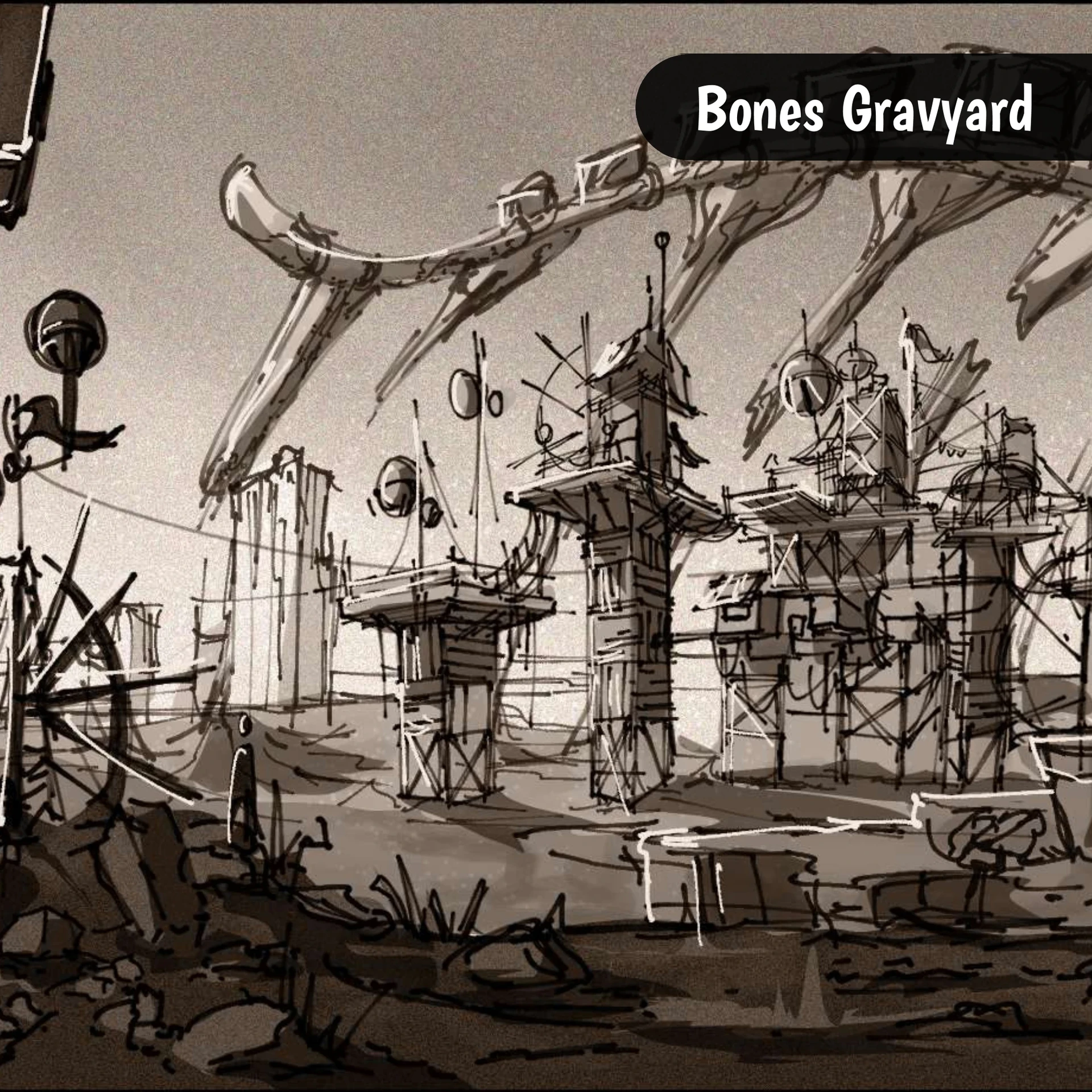 ArtStation - Bones Gravyard (Concept Environment)