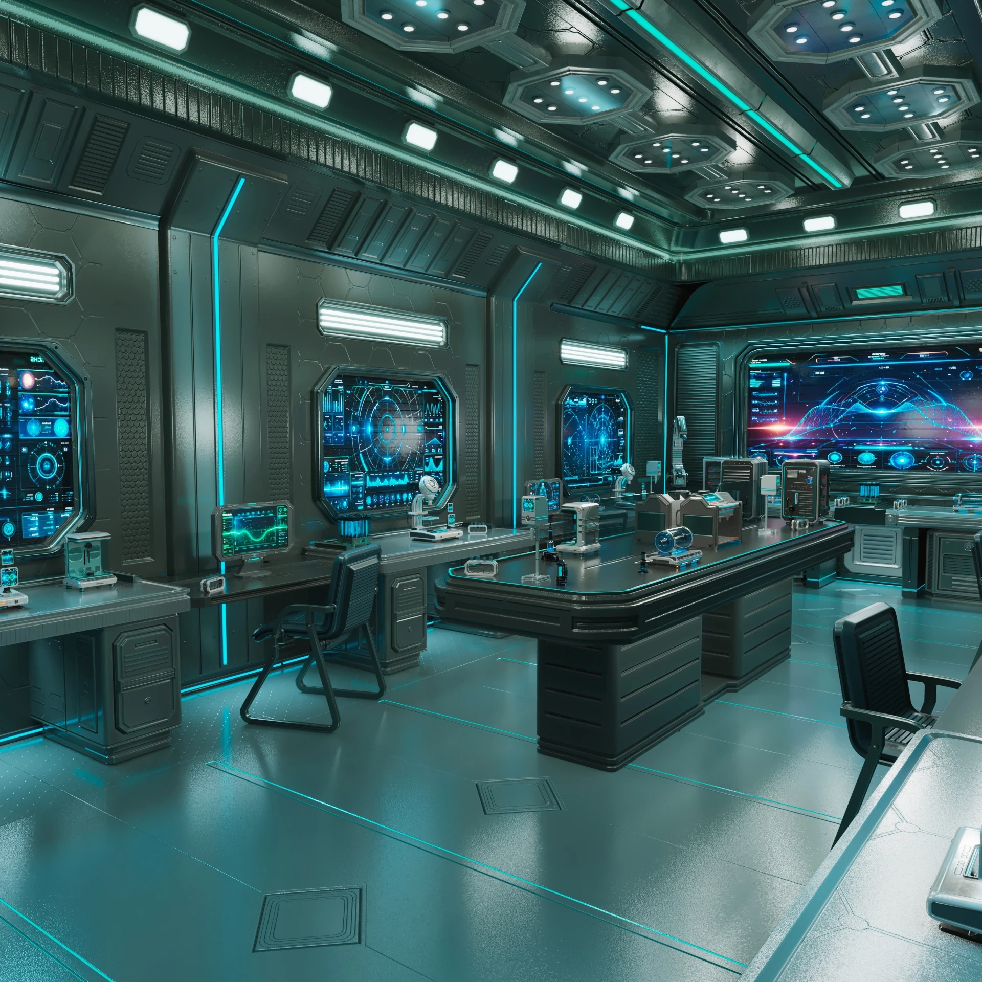ArtStation - Sci Fi Interior laboratory (modern) - scifi station 3D model
