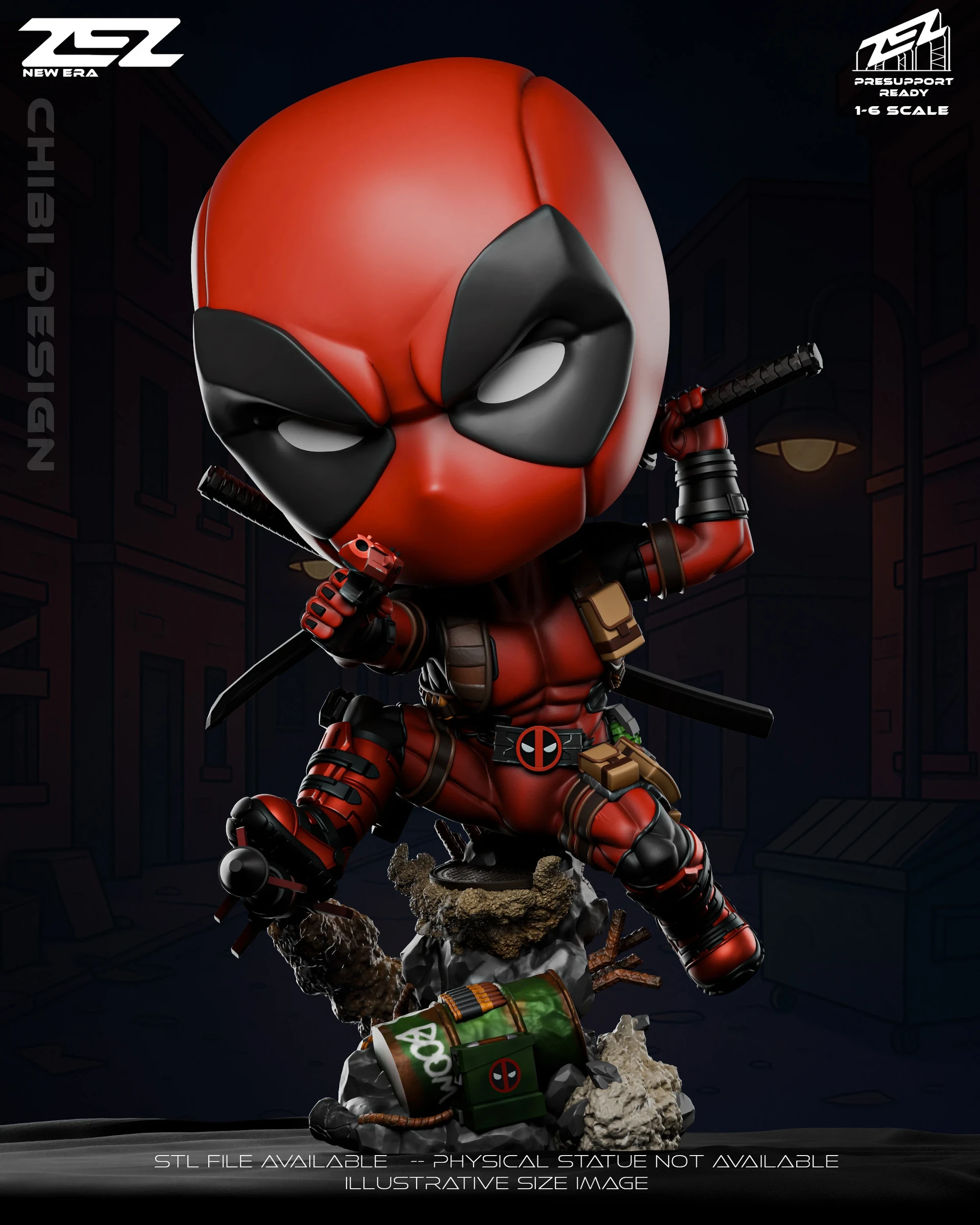 ArtStation - Comissioned - Deadpool Chibi