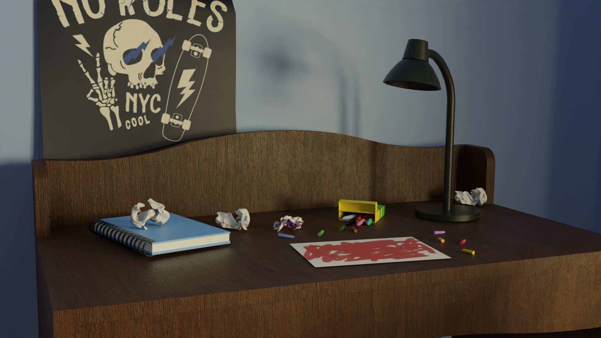 ArtStation - 'ODD' Environment - Elliot's bedroom, living room, and ...