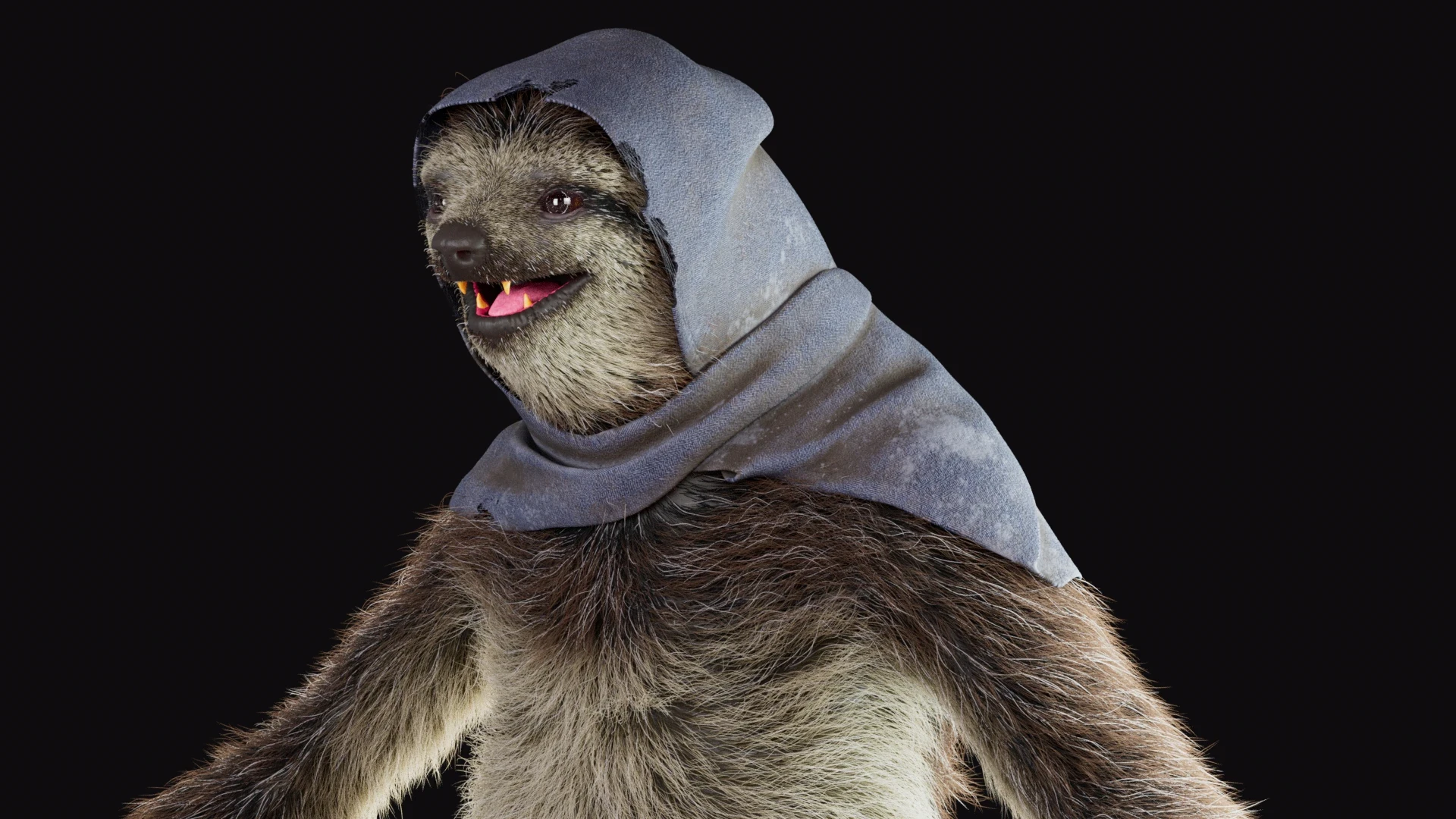 ArtStation - Sloth Groom Houdini Karma - GUARDIAN OF THE FOREST