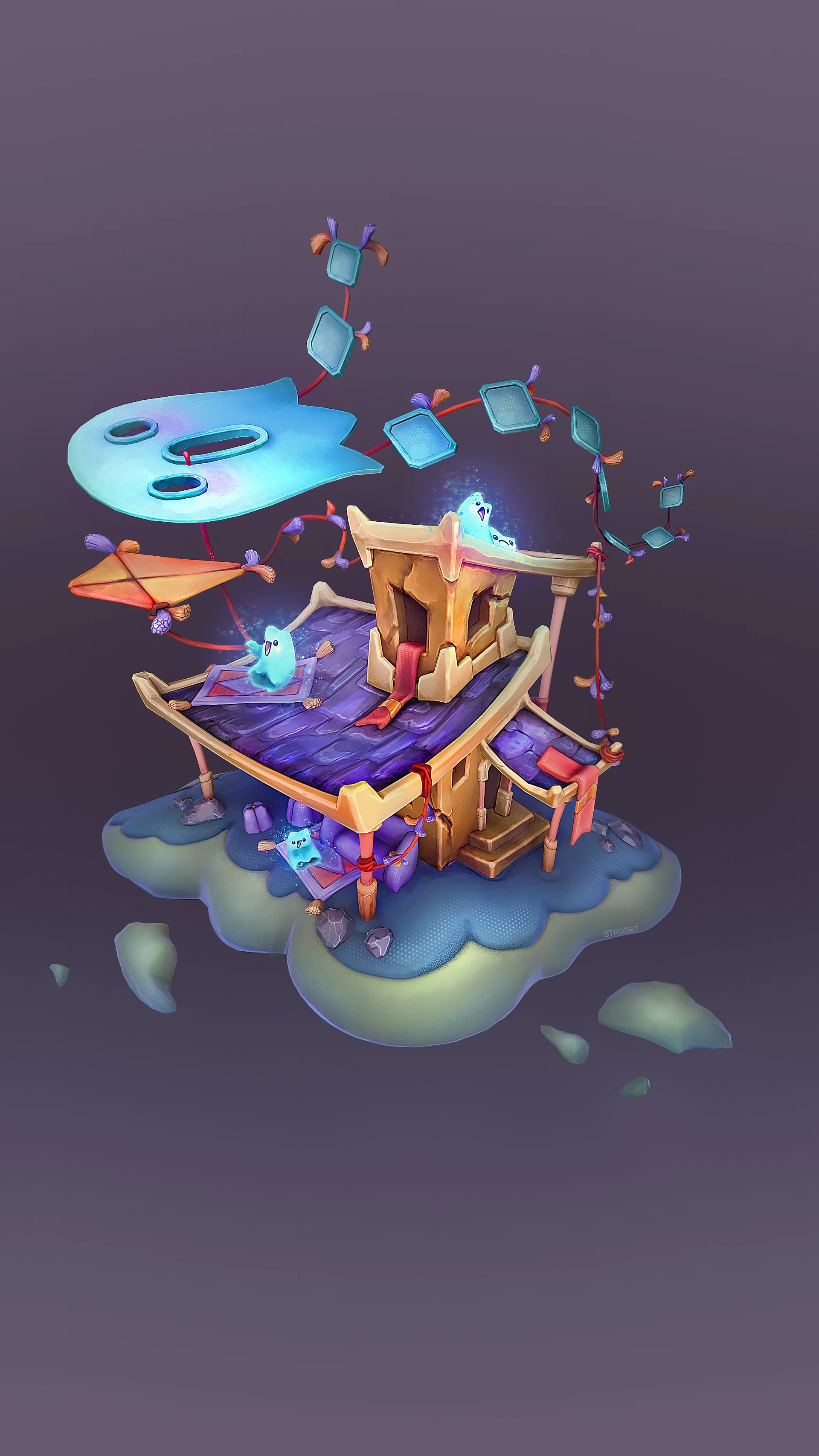 ArtStation - Low-Poly Haunt: The Kitten Spirits