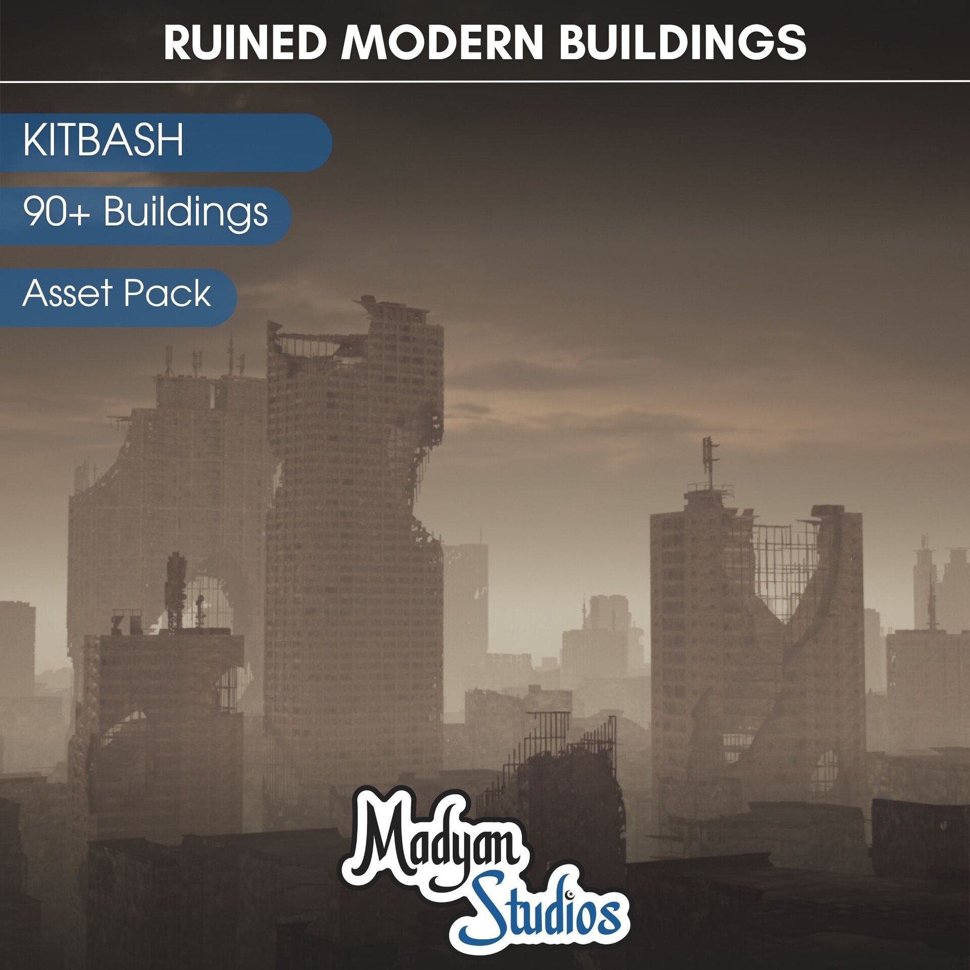 ArtStation - Ruined Modern Buildings Pack