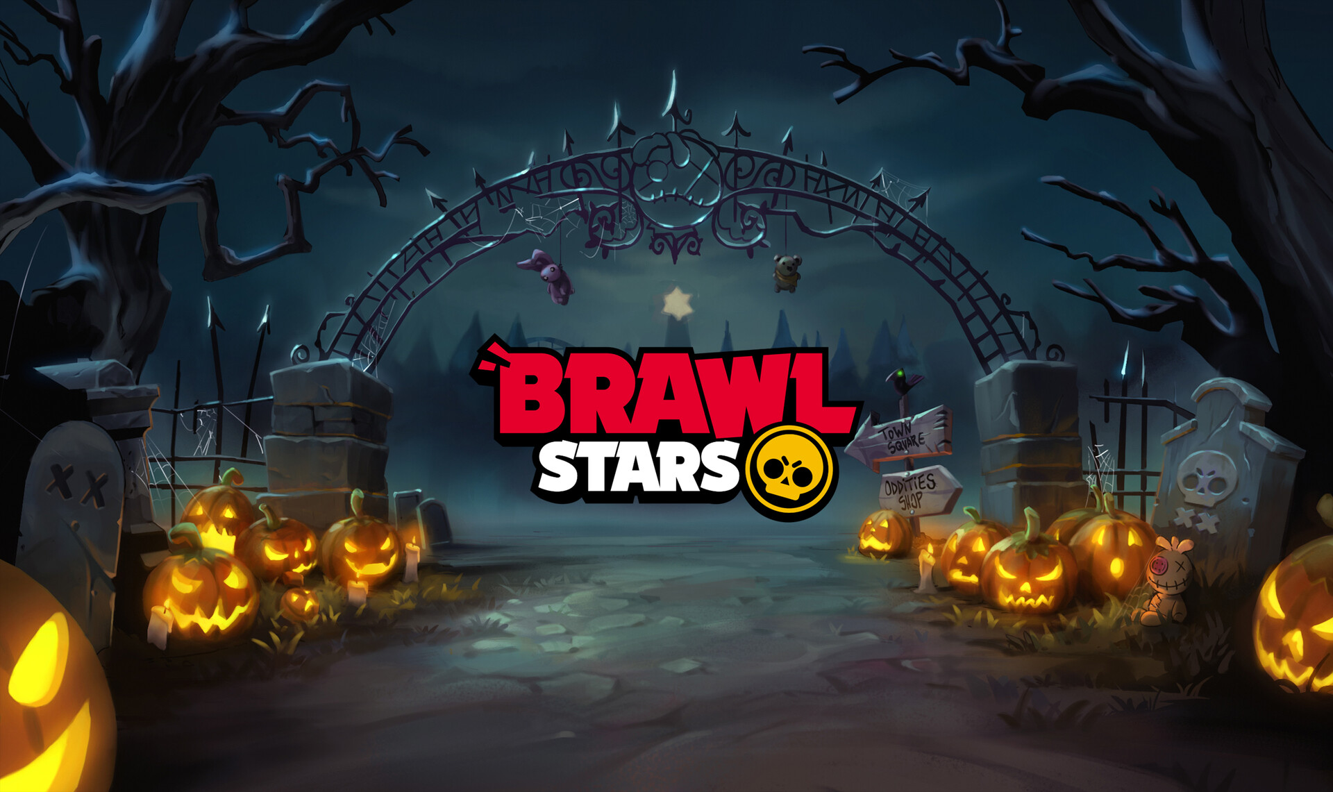 ArtStation - Brawl Stars - Backgrounds for the Brawl-O-Ween animation