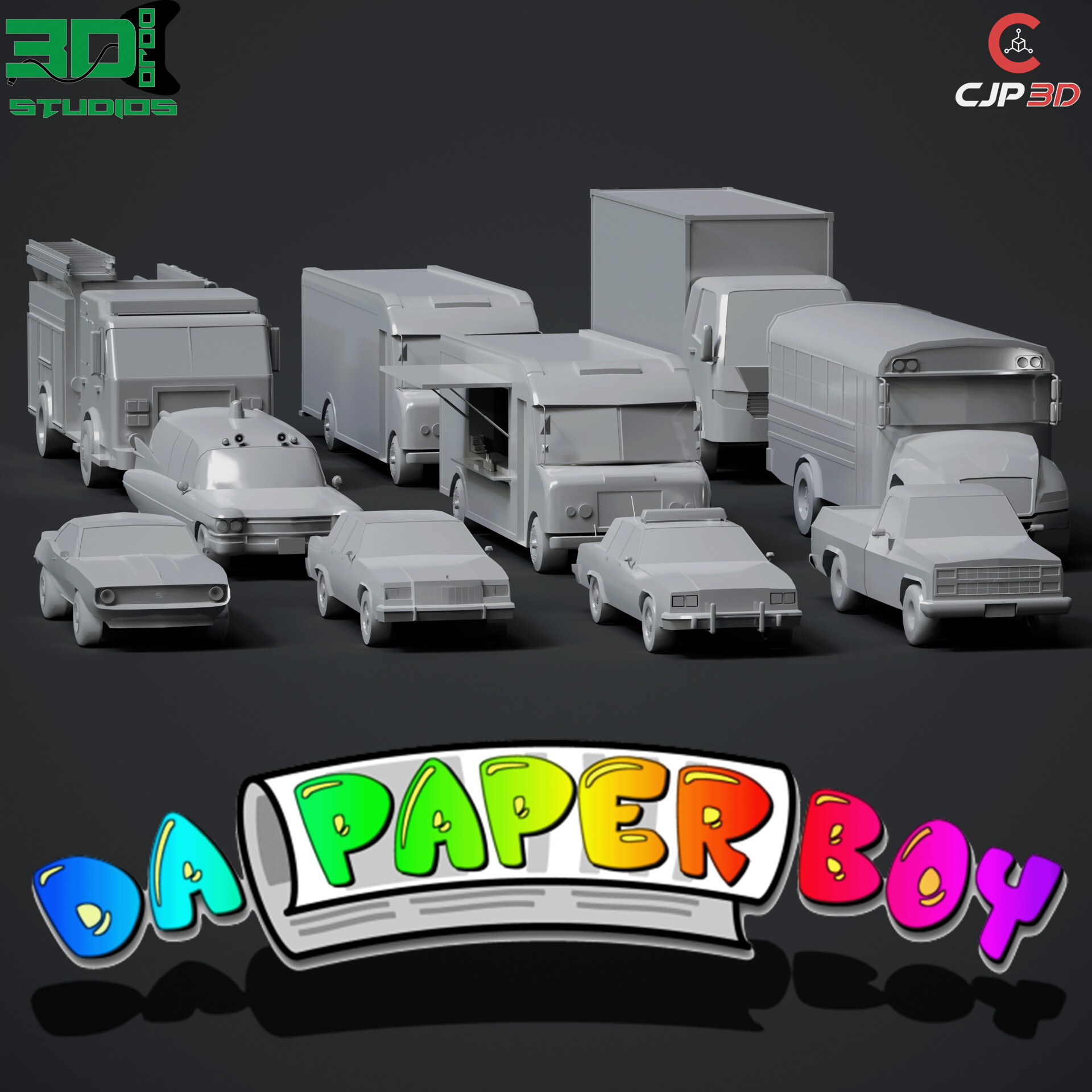 ArtStation - 'Da Paper Boy' Vehicles