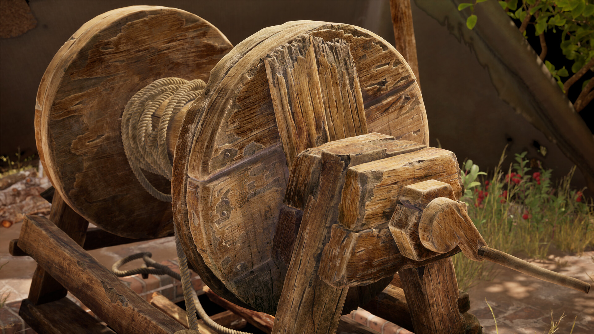 ArtStation - Large Wood Winch