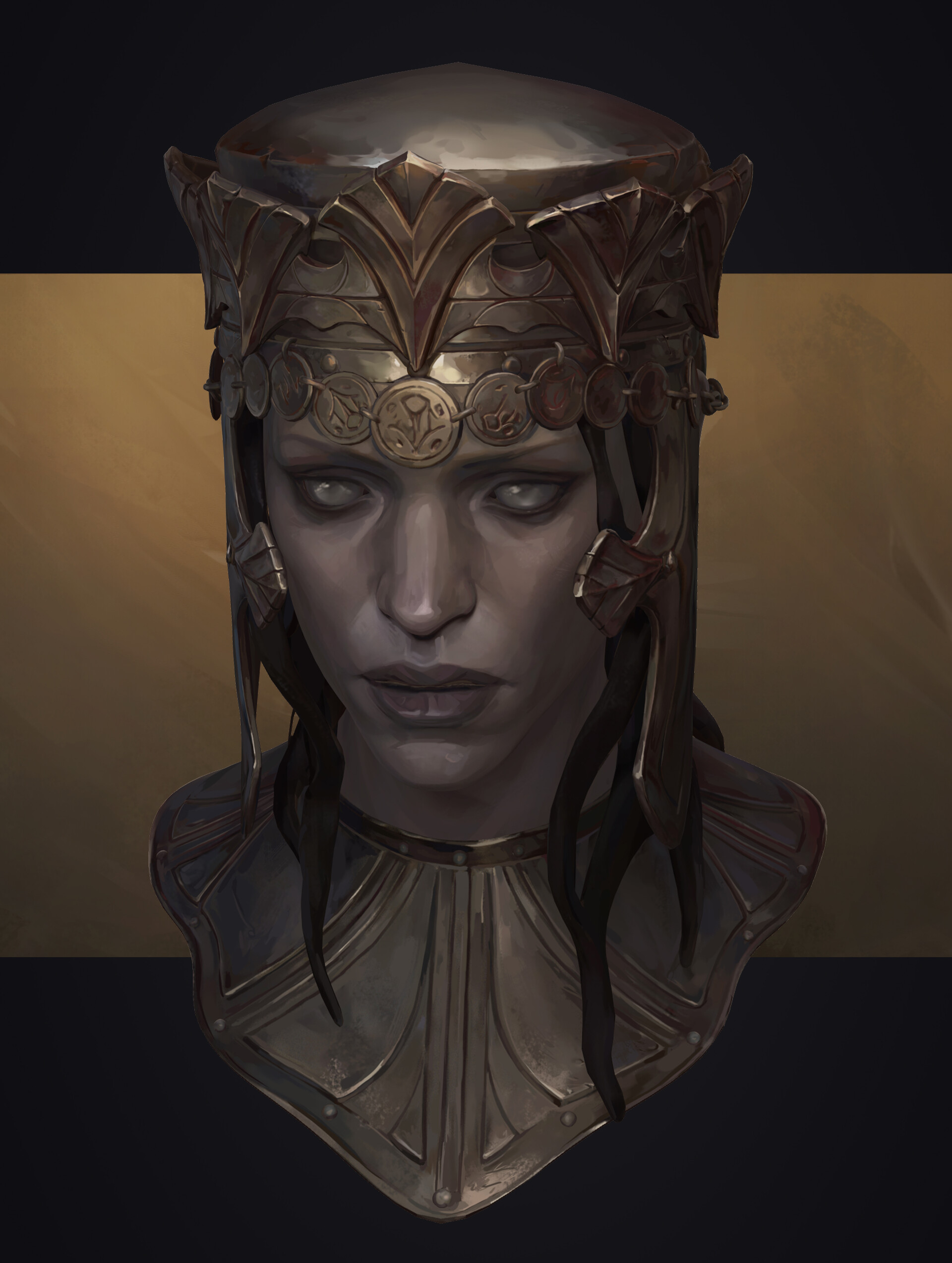 ArtStation - Projection & Handpainted Texturing – Lady of the Copper Mountain
