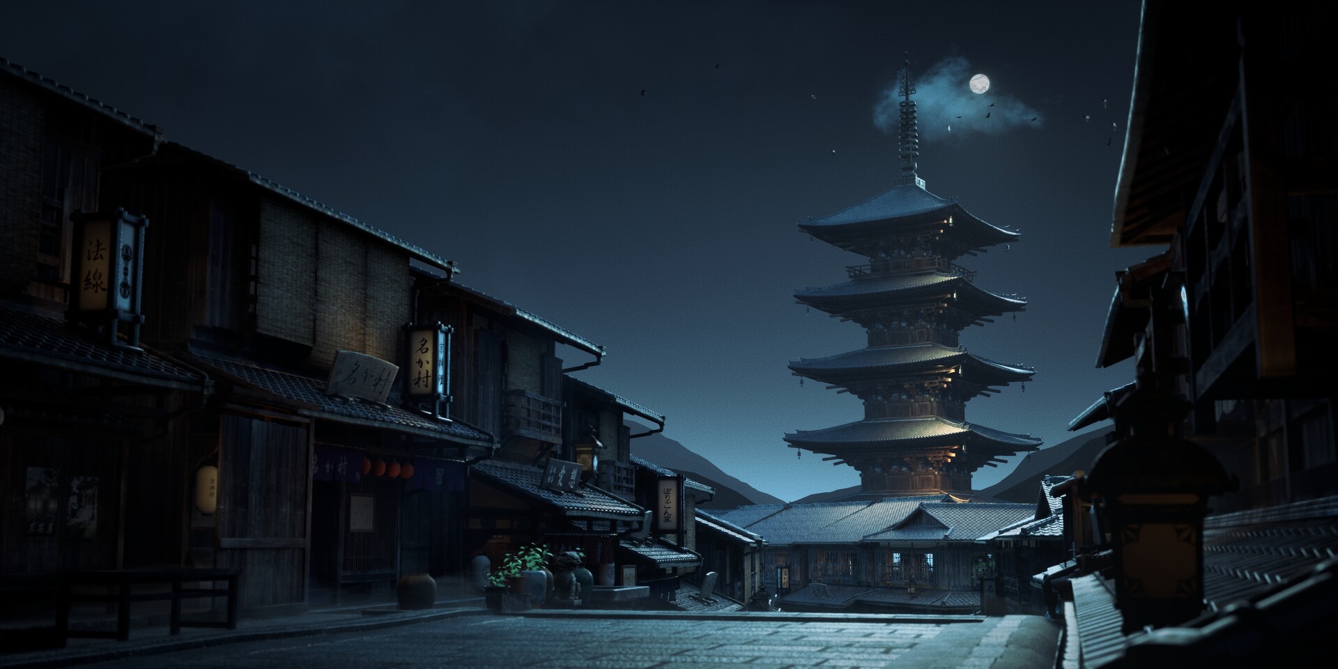 ArtStation - Night Tokyo Street / relighting practice