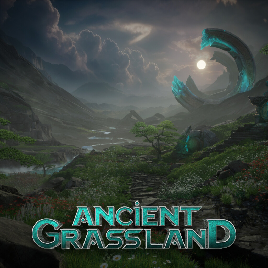 ArtStation - Fantasy Ancient Grassland - 3D Semi-Realistic Environment