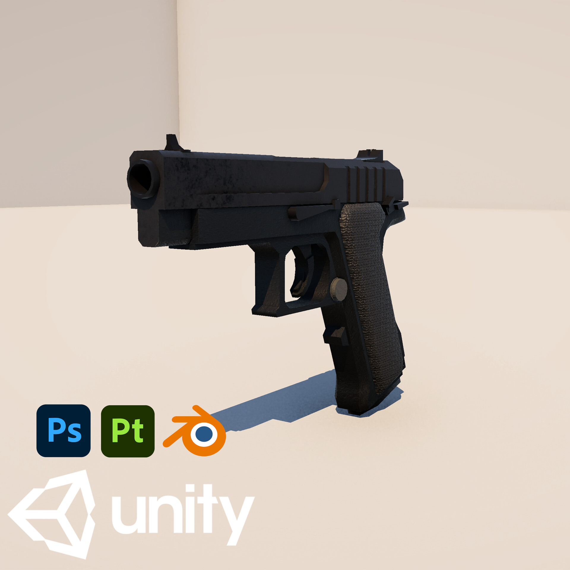ArtStation - Game-Ready Pistol