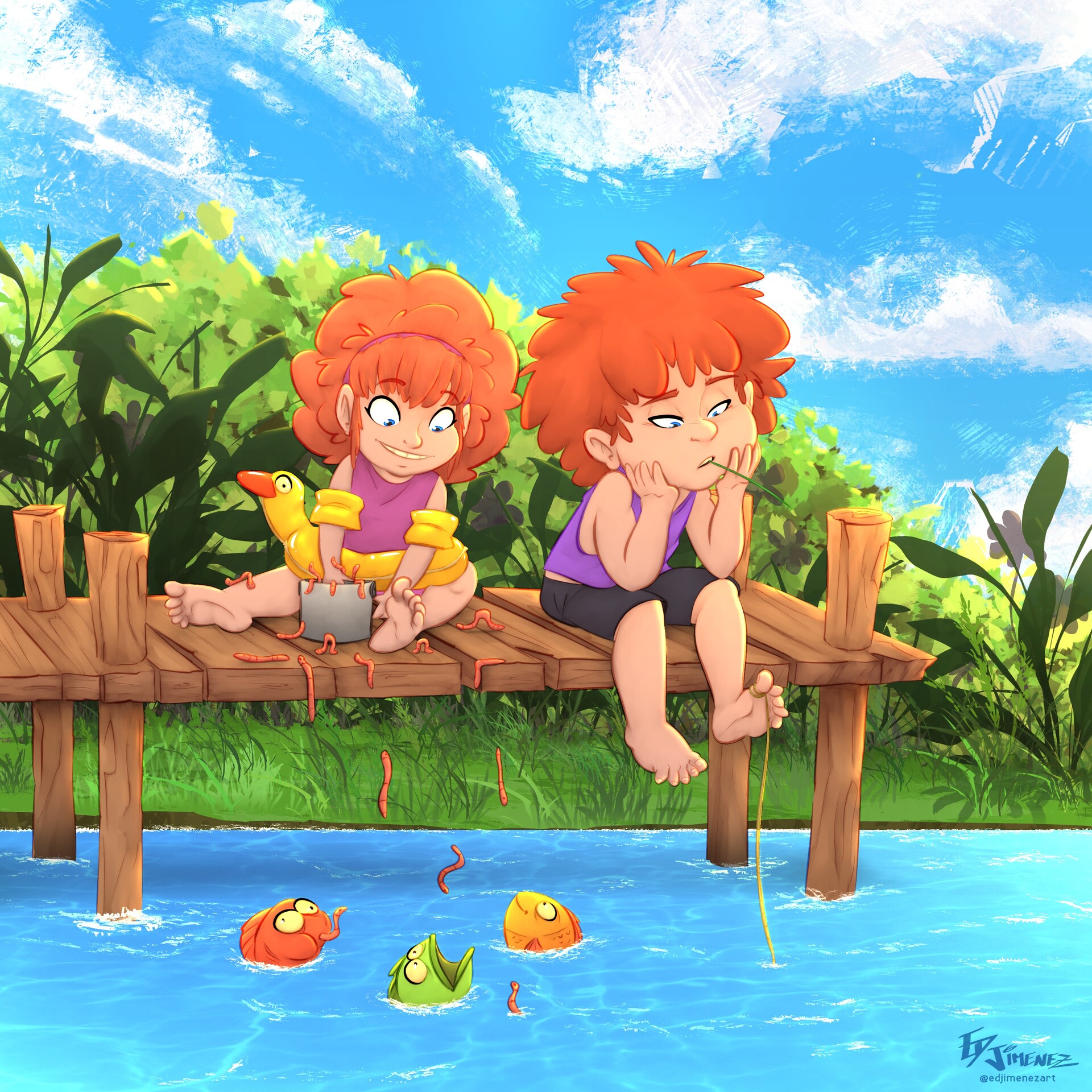 ArtStation - Fishing Lessons Gone Wrong
