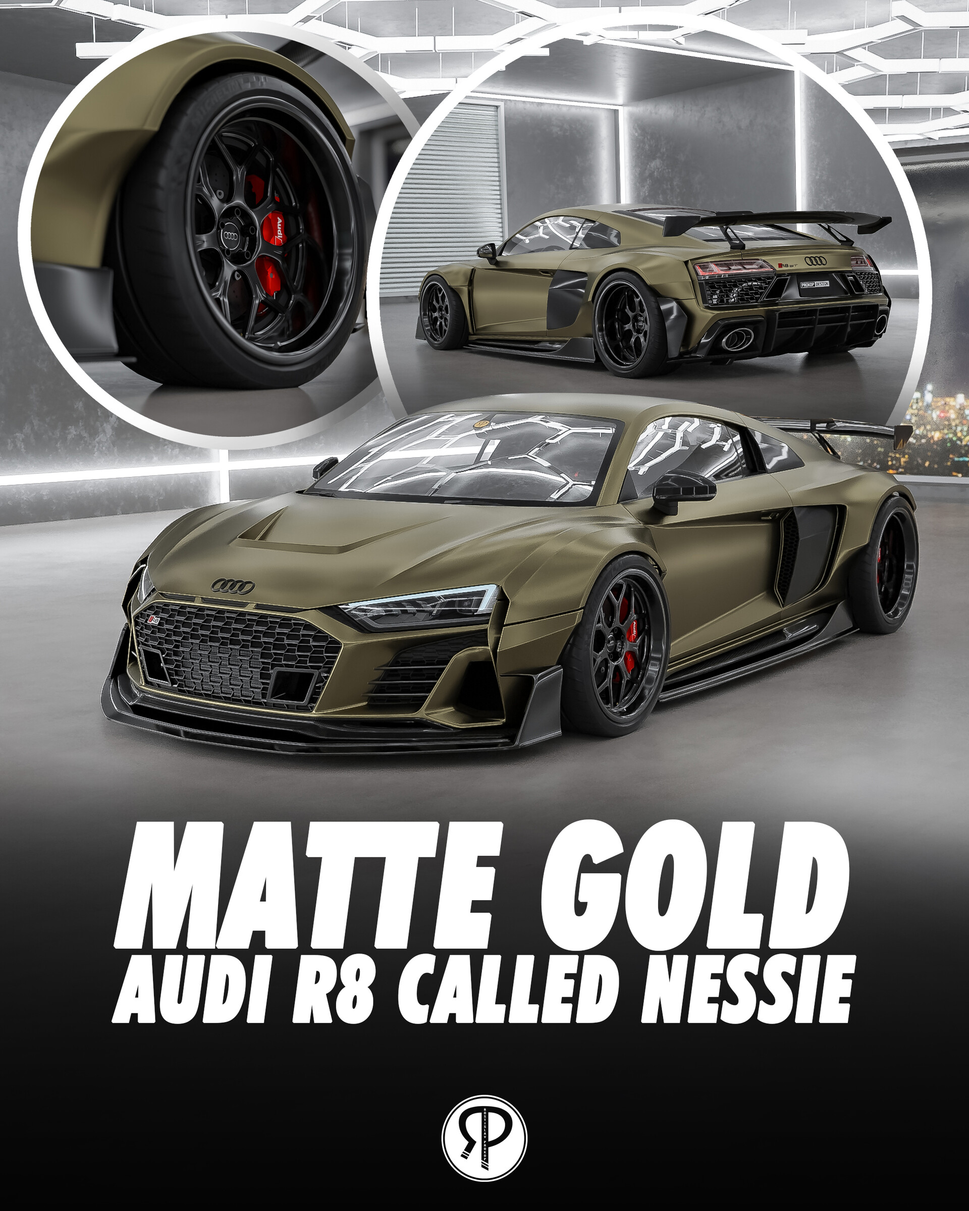 ArtStation - Audi R8 “Nessie” — The Gold Beast