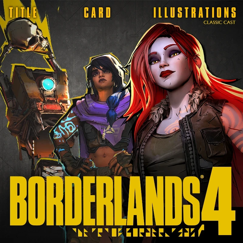 ArtStation - Borderlands 4 - Title Card Illustrations - Classic Cast