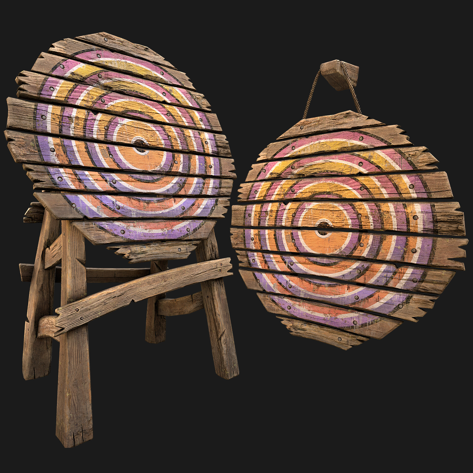 ArtStation - Medieval Wooden Target Furniture Fair Environment