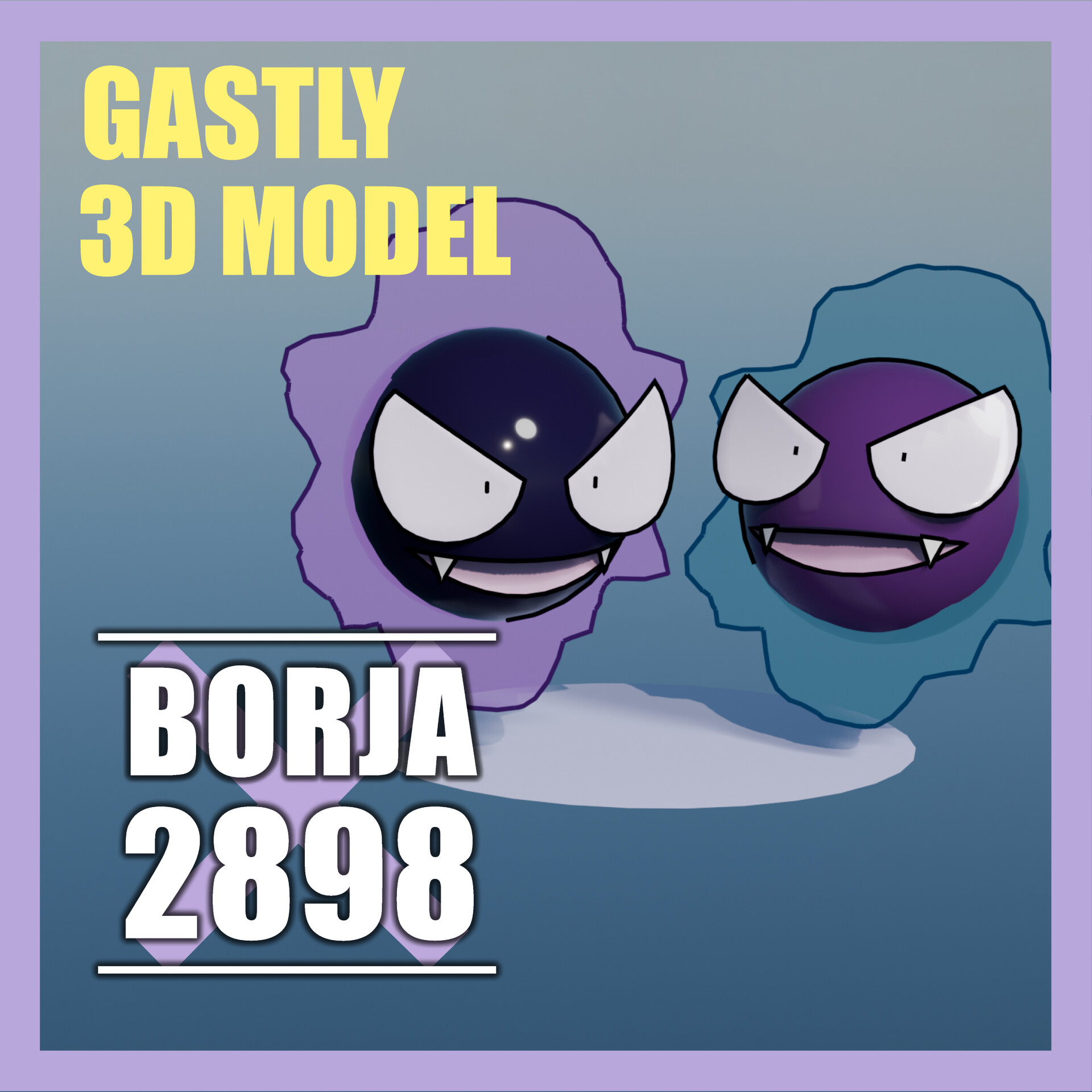 ArtStation - Pokemon · Gastly & Shiny Version· 3D Model