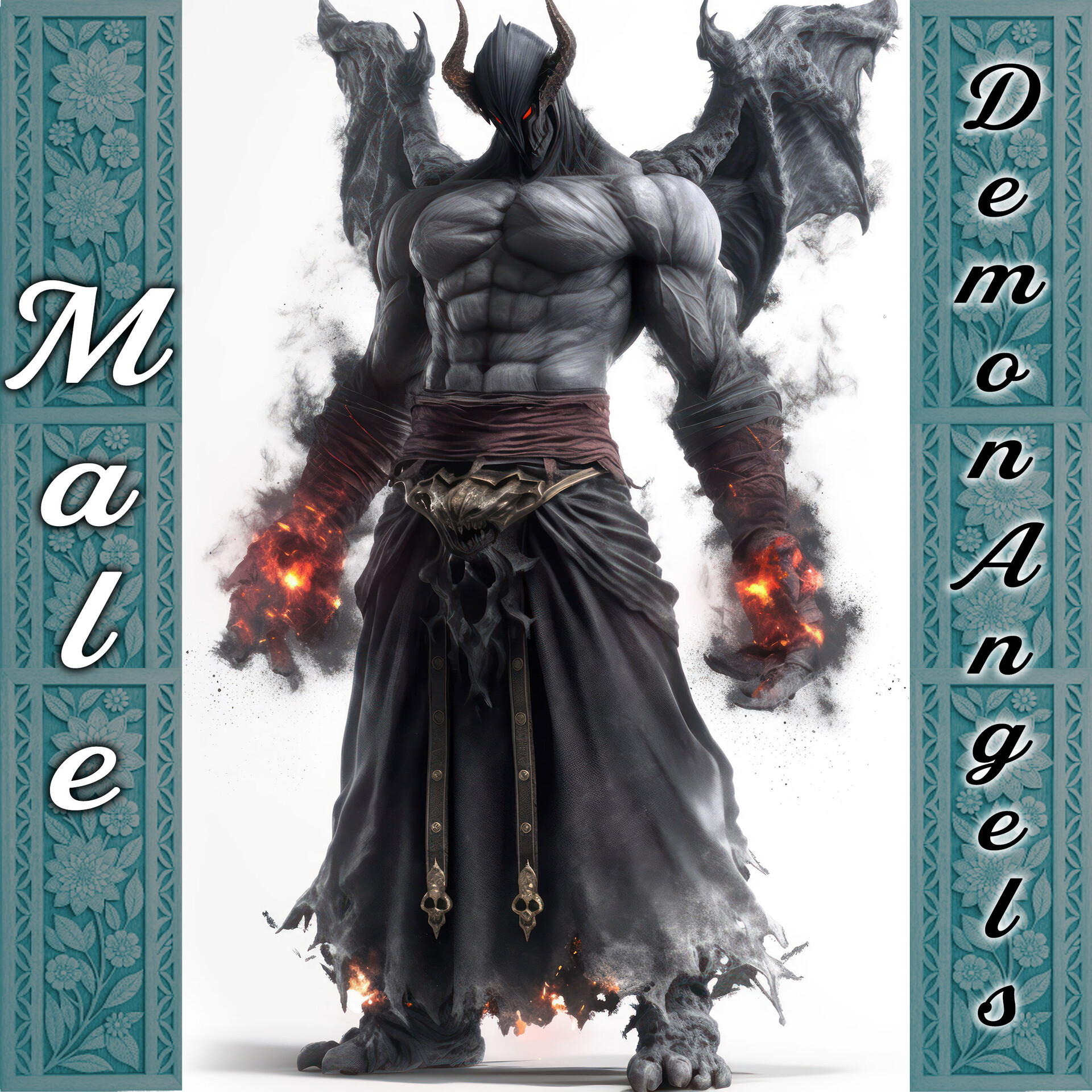 ArtStation - 200 Male Demon Angels - 4K Resolution - V.1