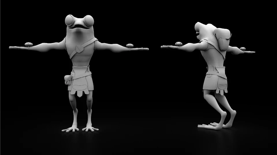ArtStation - GAME CHARECTER FROG 3D MODEL