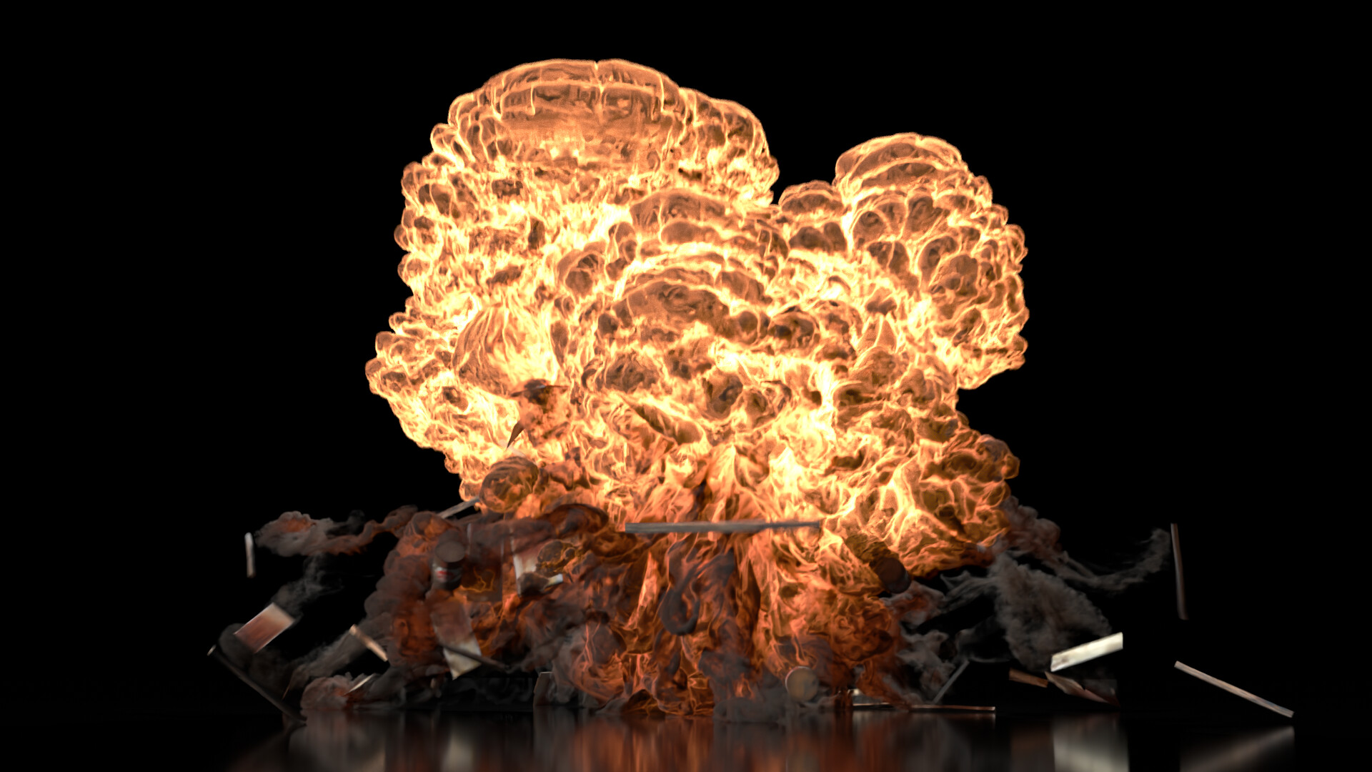 ArtStation - Houdini Explosion | RBD & Pyro Simulation | Realstic FX