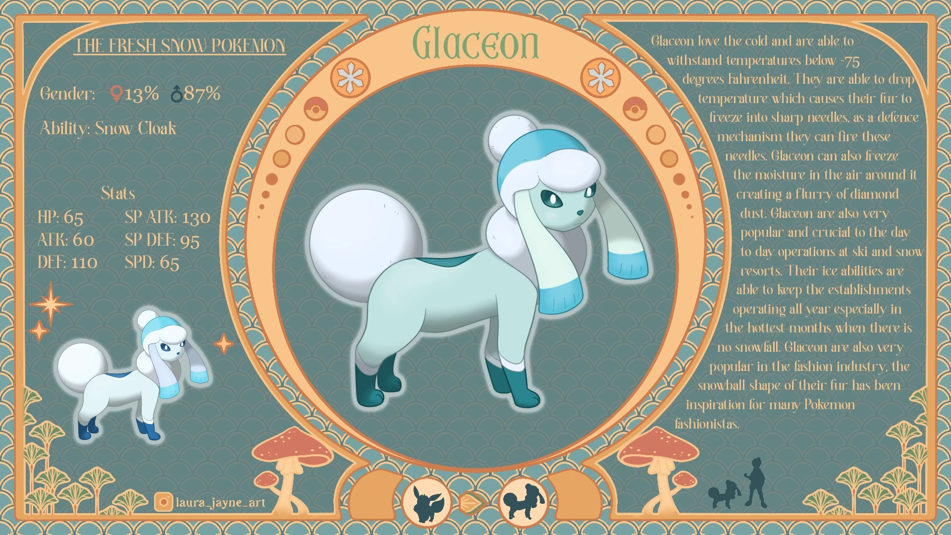 ArtStation - Pokemon Redesign - Glaceon