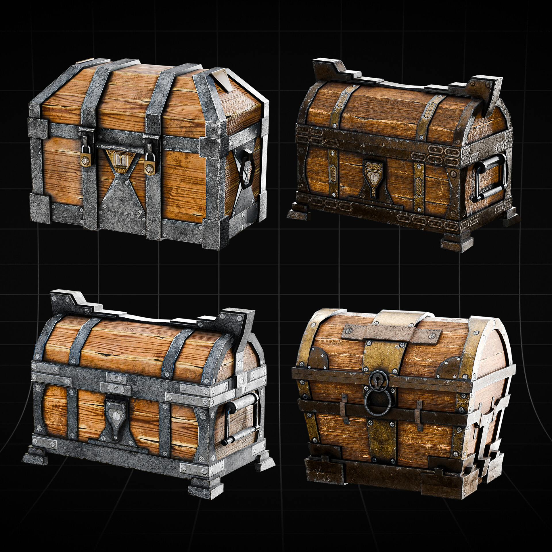 ArtStation - Game Ready Semi Stylized Chest Pack