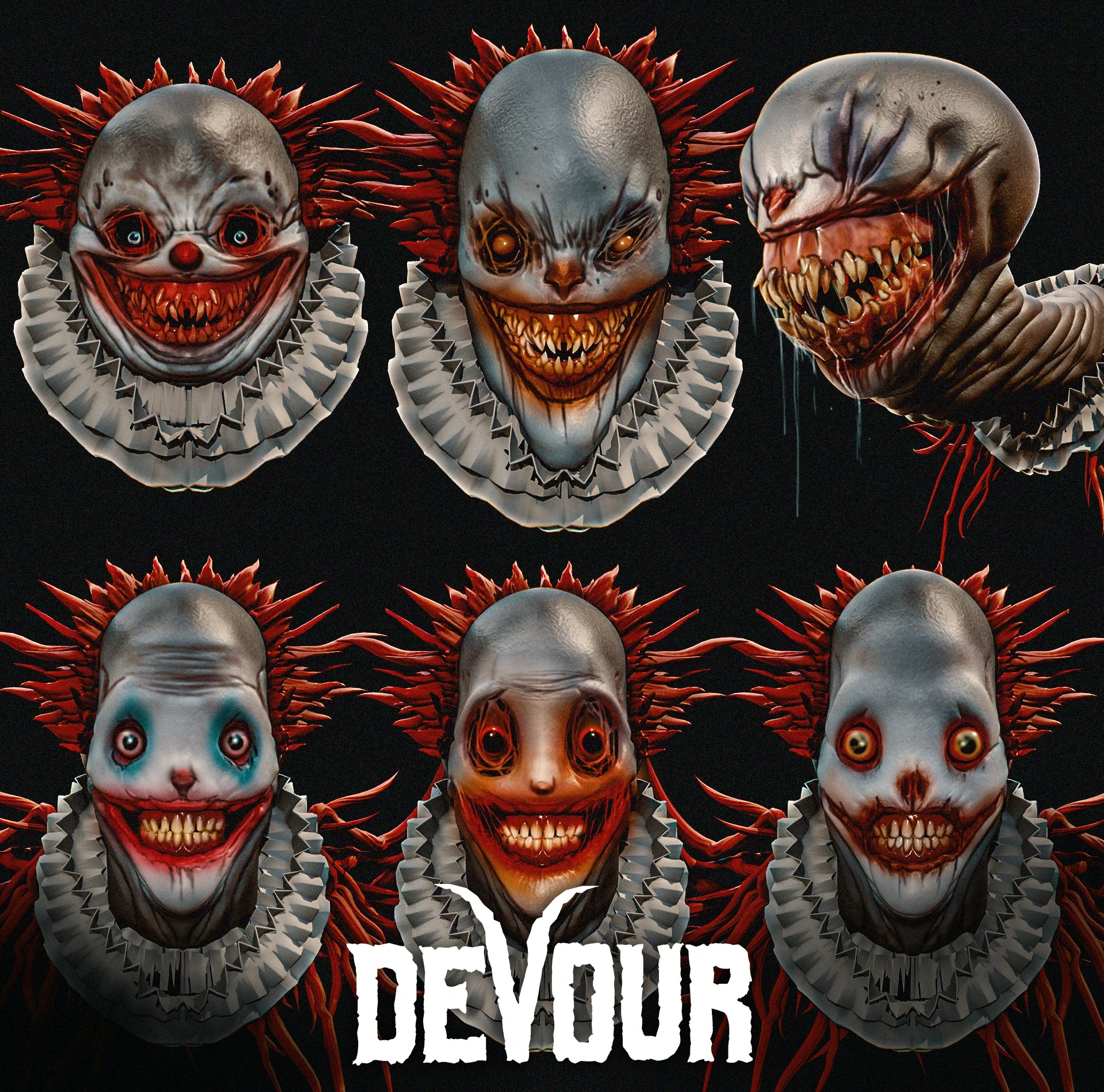 ArtStation - Devour - Kai Demon Clown First Concepts