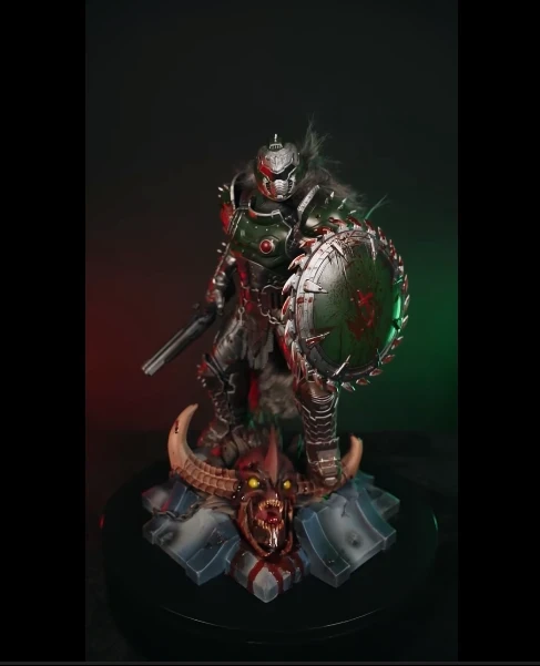 ArtStation - Bloodforged Sentinel – Dark Warrior 3D Sculpt