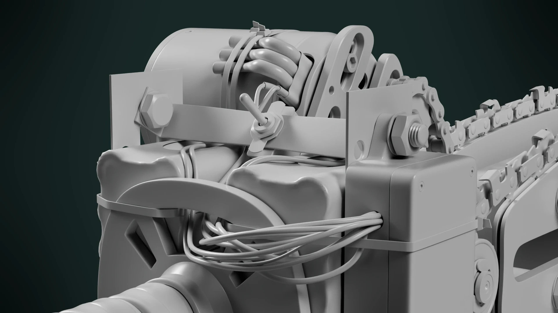 ArtStation - WIP|Sword chainsaw