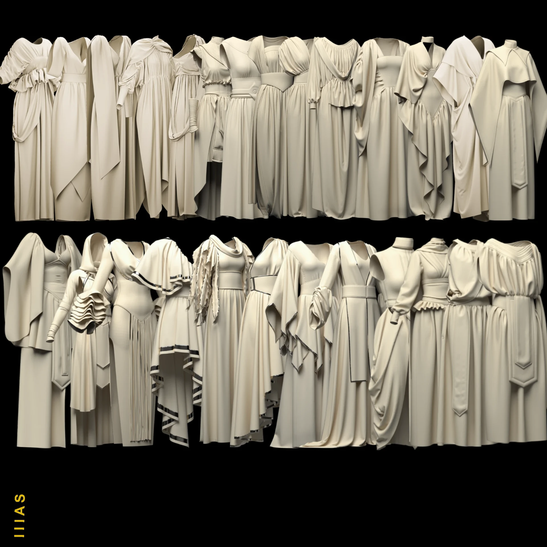 ArtStation - 28 EGYPTIAN DRESS VOL 7 (MARVELOUS DESIGNER )ZPRJ, OBJ ...