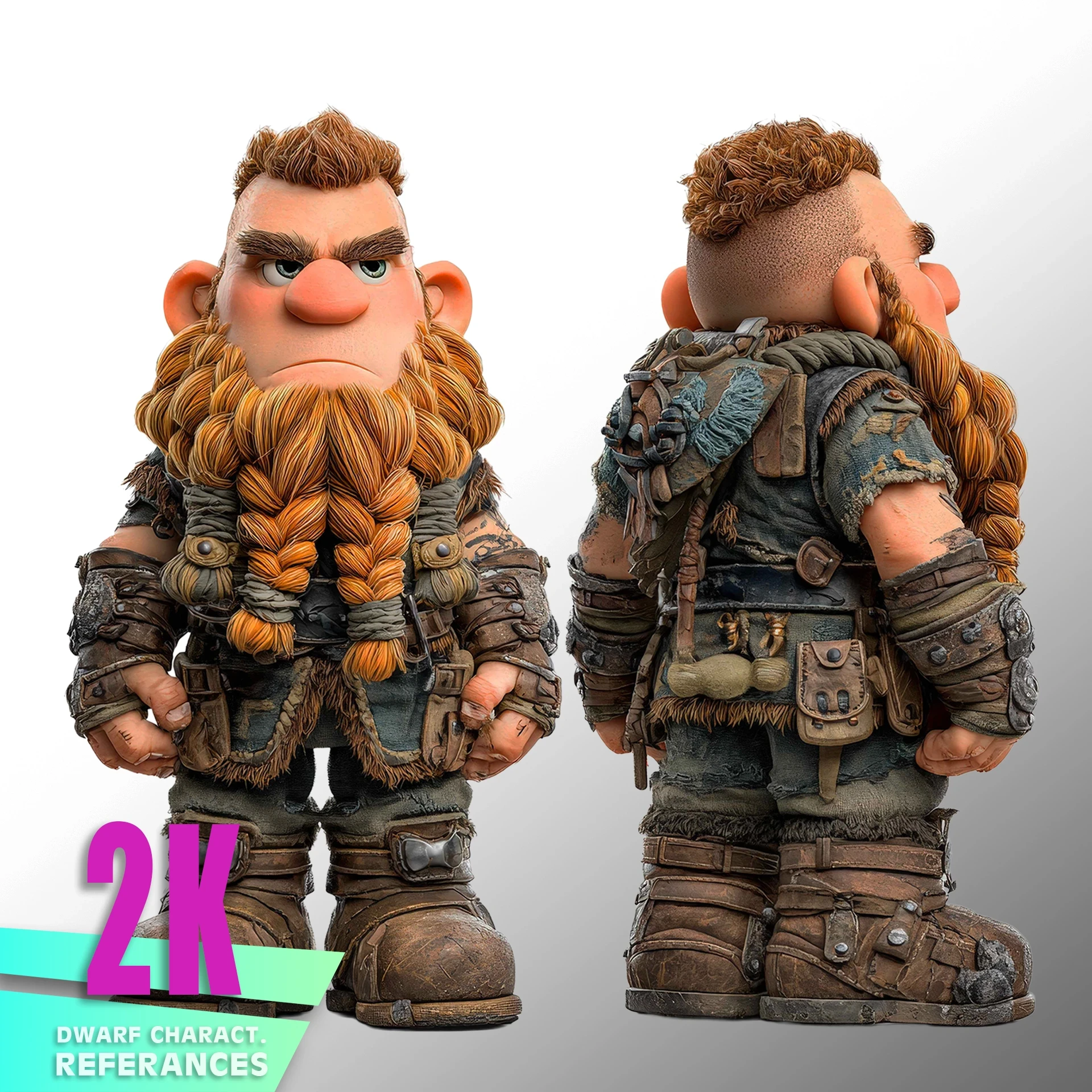 ArtStation - 2000 Male Dwarf Characters - Reference Image Pack v.1 | 4K