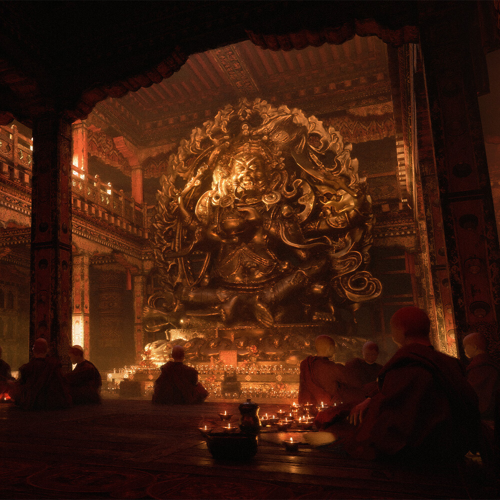 ArtStation - The Golden Temple of Mahakala