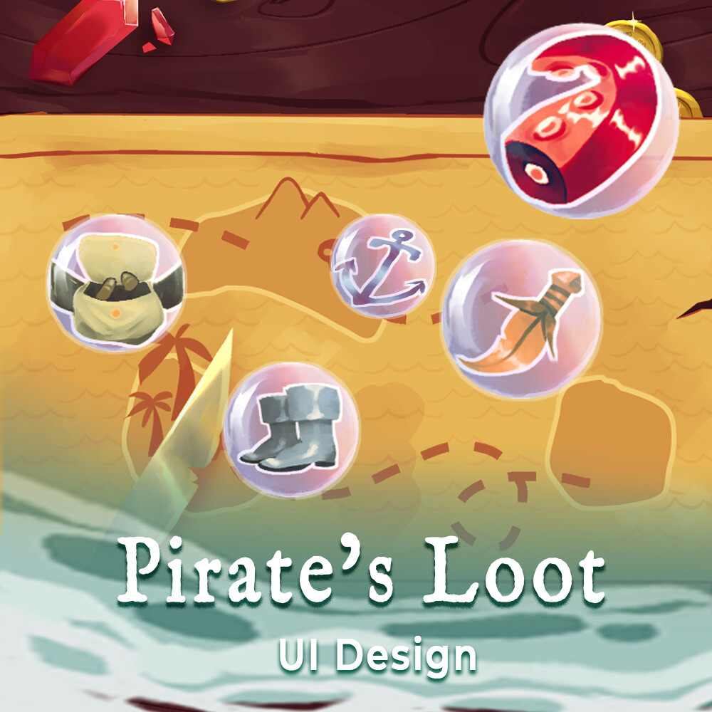 ArtStation - Pirate's Loot - UI/UX Student Work