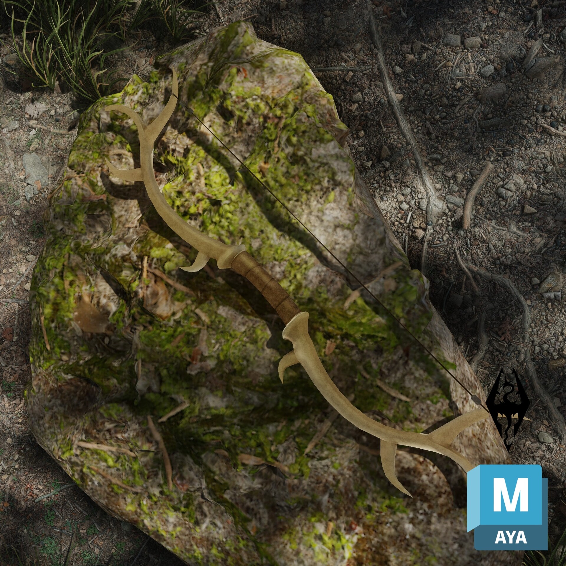 ArtStation - Bosmer Hunting Bow - The elder scrolls: Skyrim mod