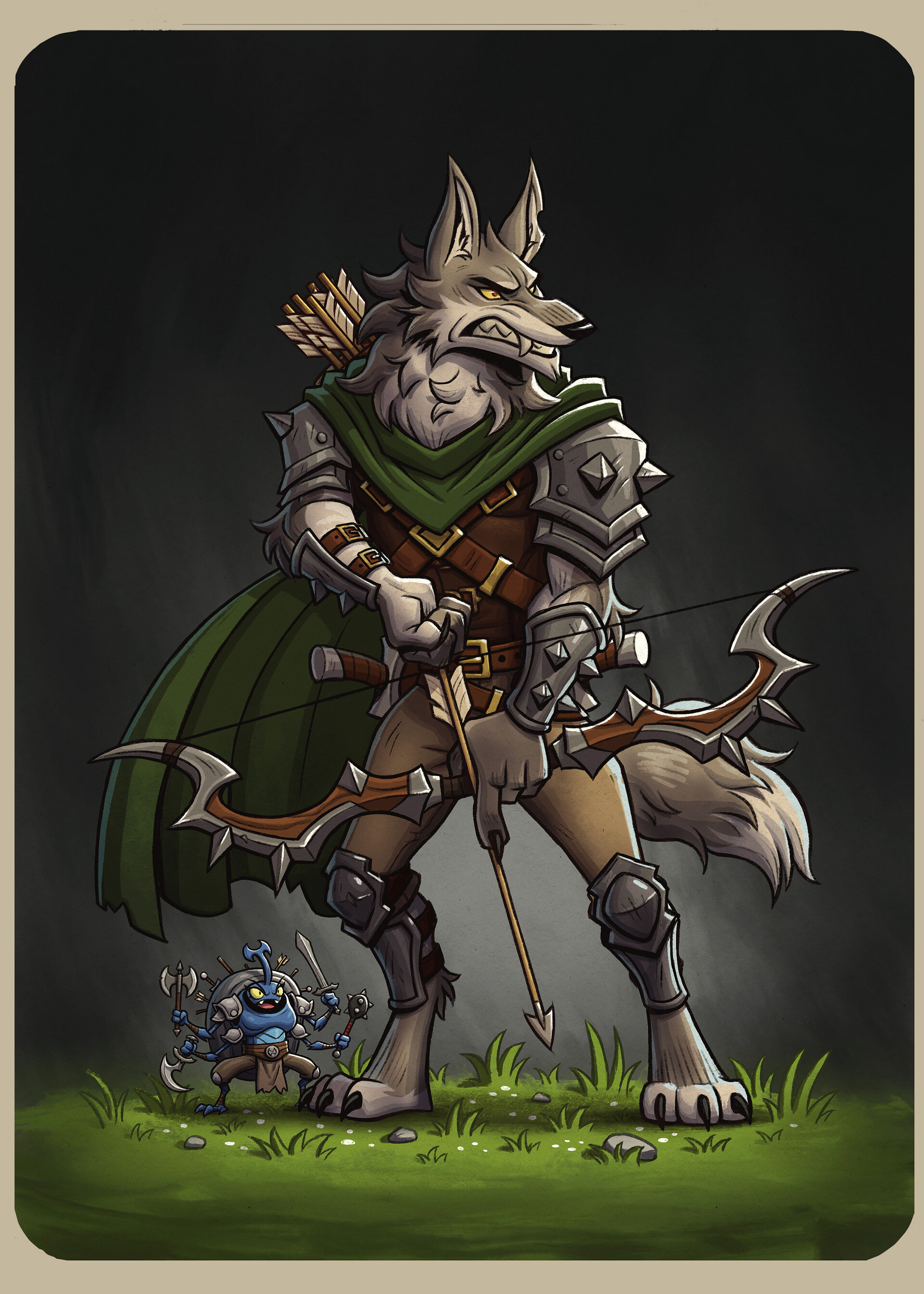 ArtStation - Tug of Roar Cards - Wolf Ranger Captain