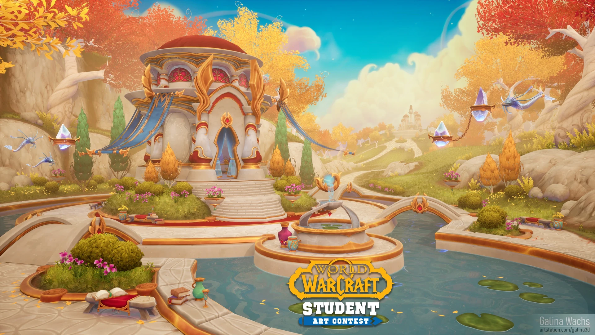 ArtStation - WoW Student Art Contest 2025-2026 - Crystalbreeze Respite