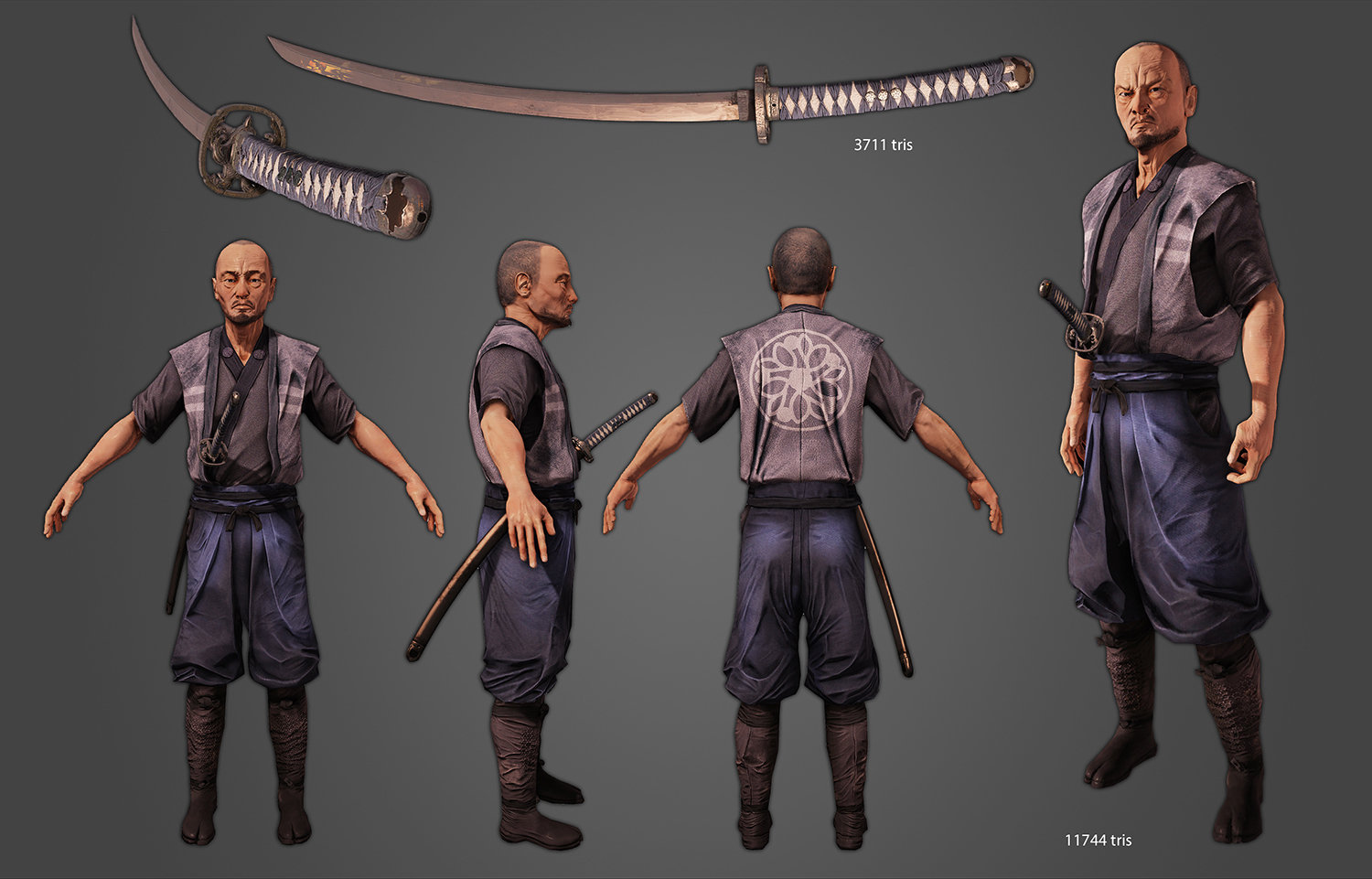 ArtStation - Samurai Low Poly