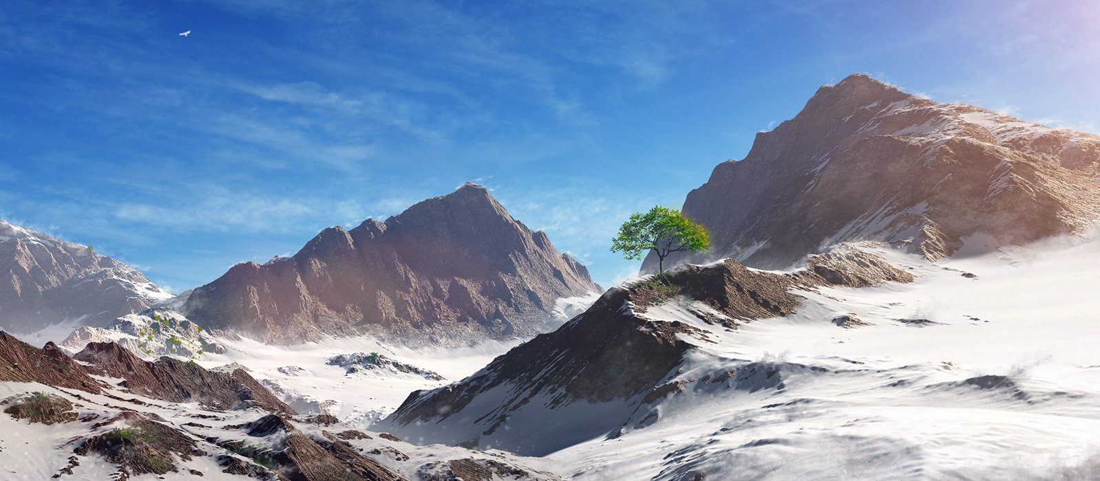 ArtStation - Mountain Top Tree Matte