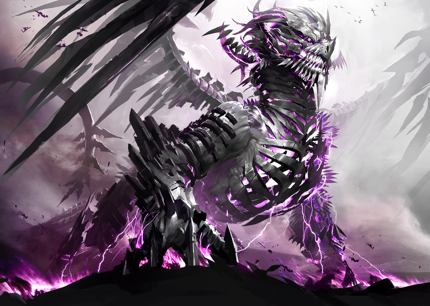 ArtStation - purple dragon