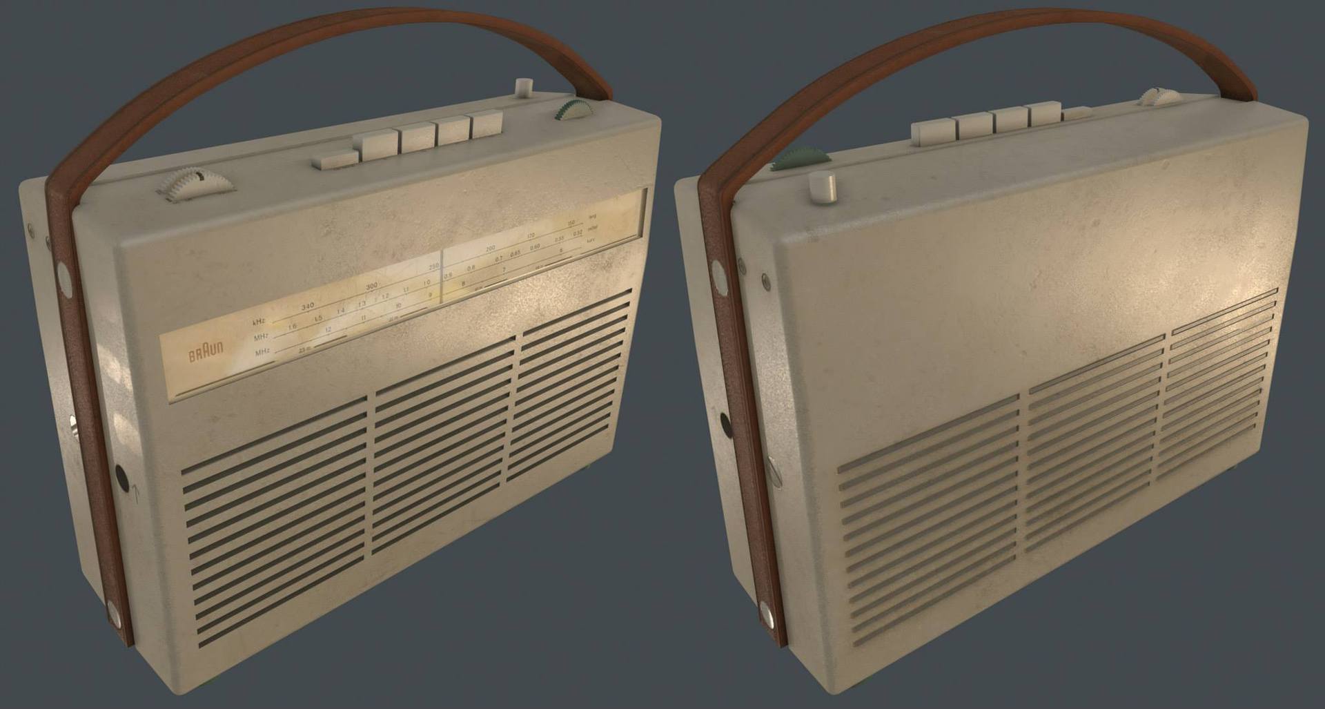 ArtStation - 60's Braun Radio - Low Poly Modeled in Maya - Textured in ...