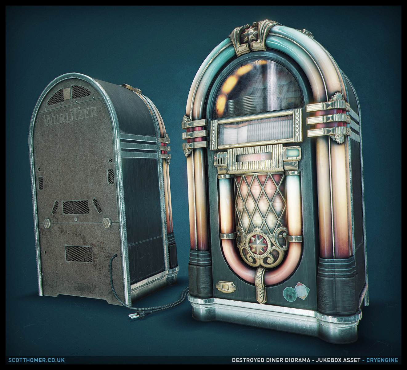 Scott Homer - Jukebox Lowpoly model [Lowpoly]