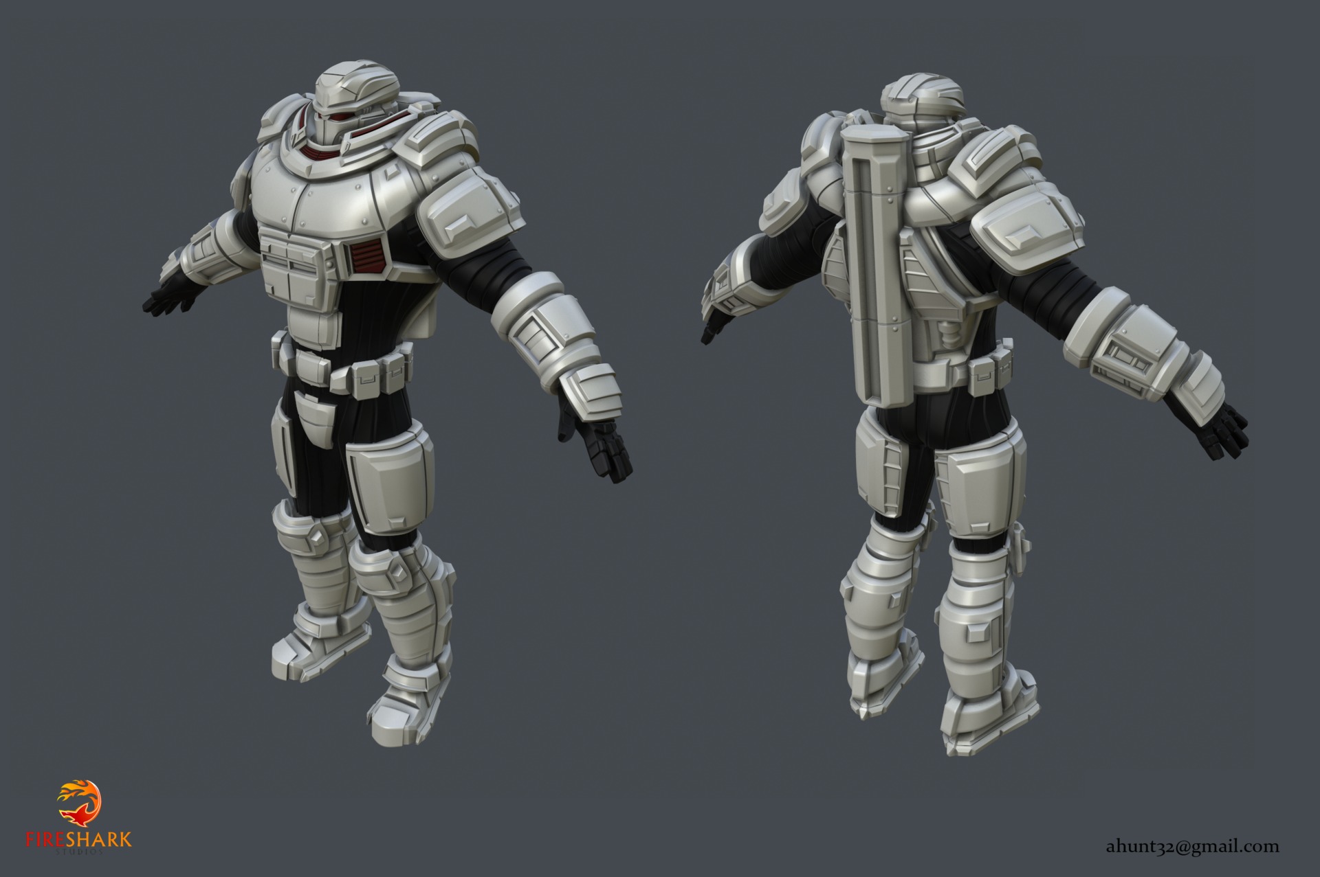 ArtStation - Fireshark Power Armor